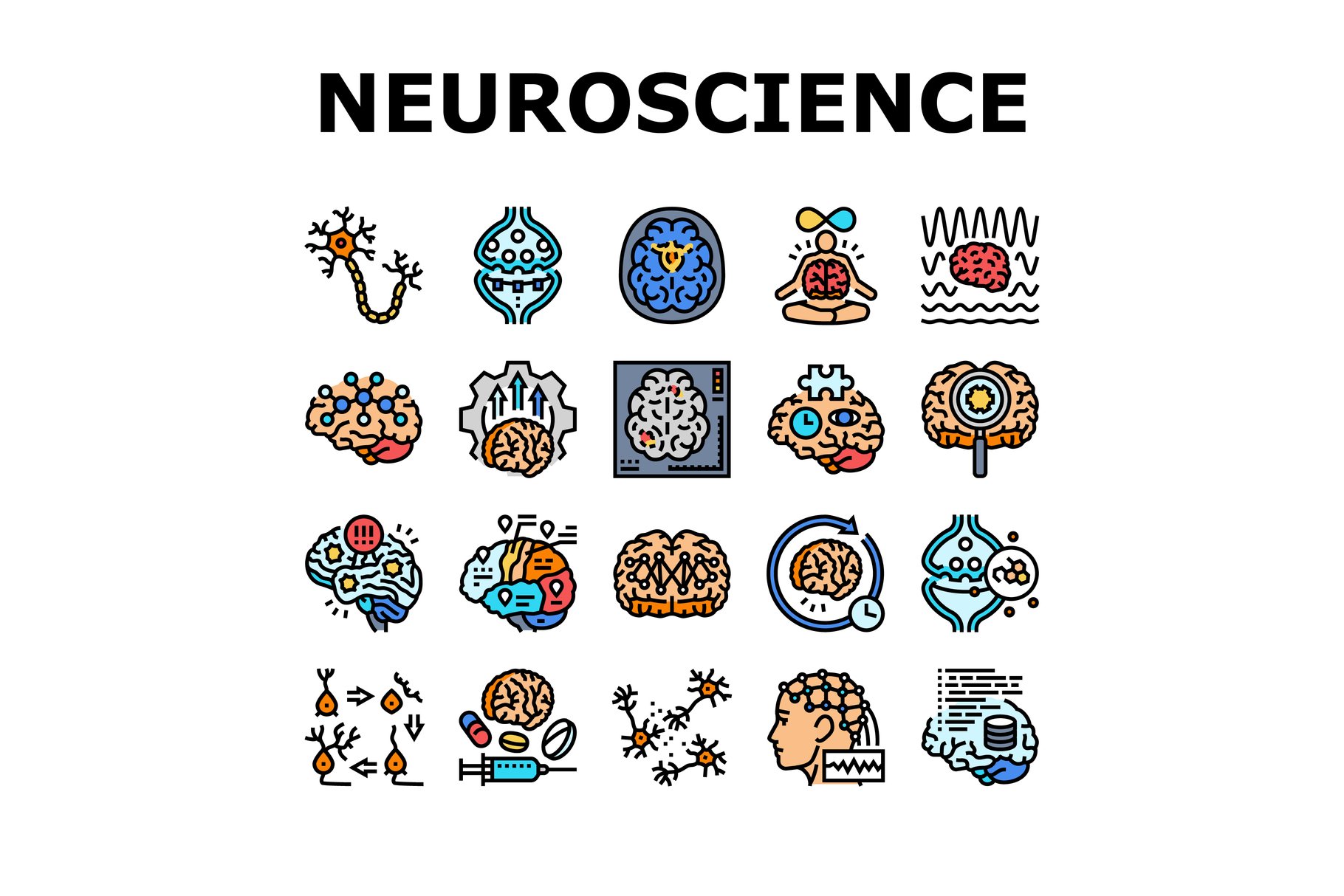 Neurowetenschap Clipart Brain Graphic, Neon Neuro Pattern And Digital
