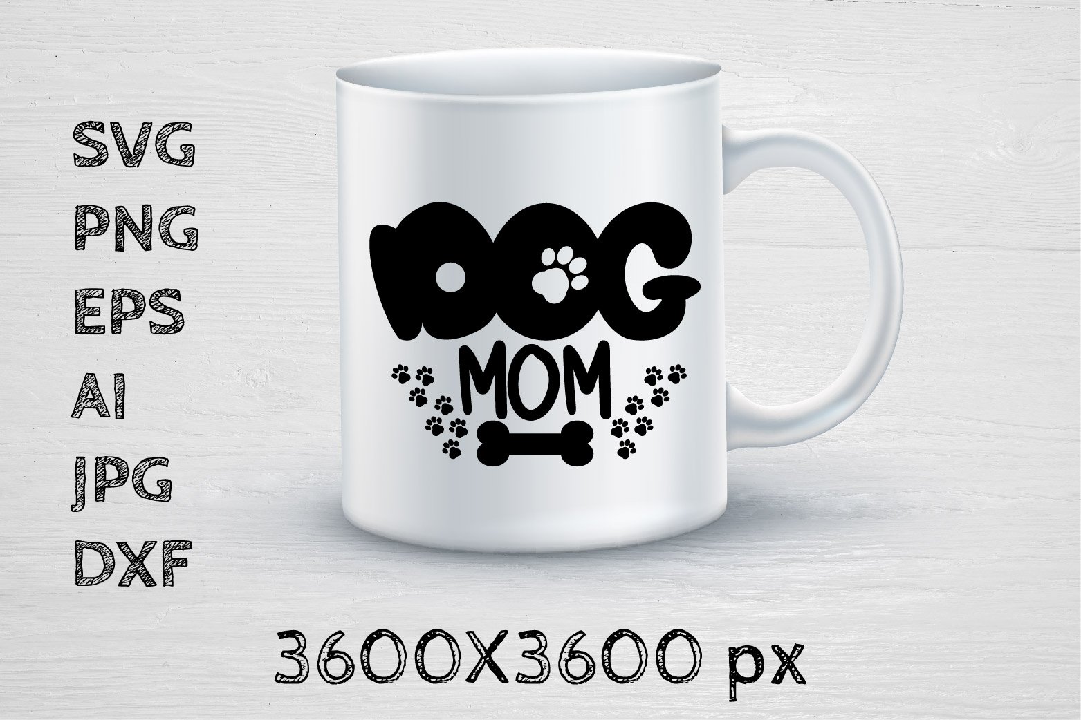 DOG MOM PRINT SVG DESIGN CUT FILES (1153901) | Cut Files | Design Bundles