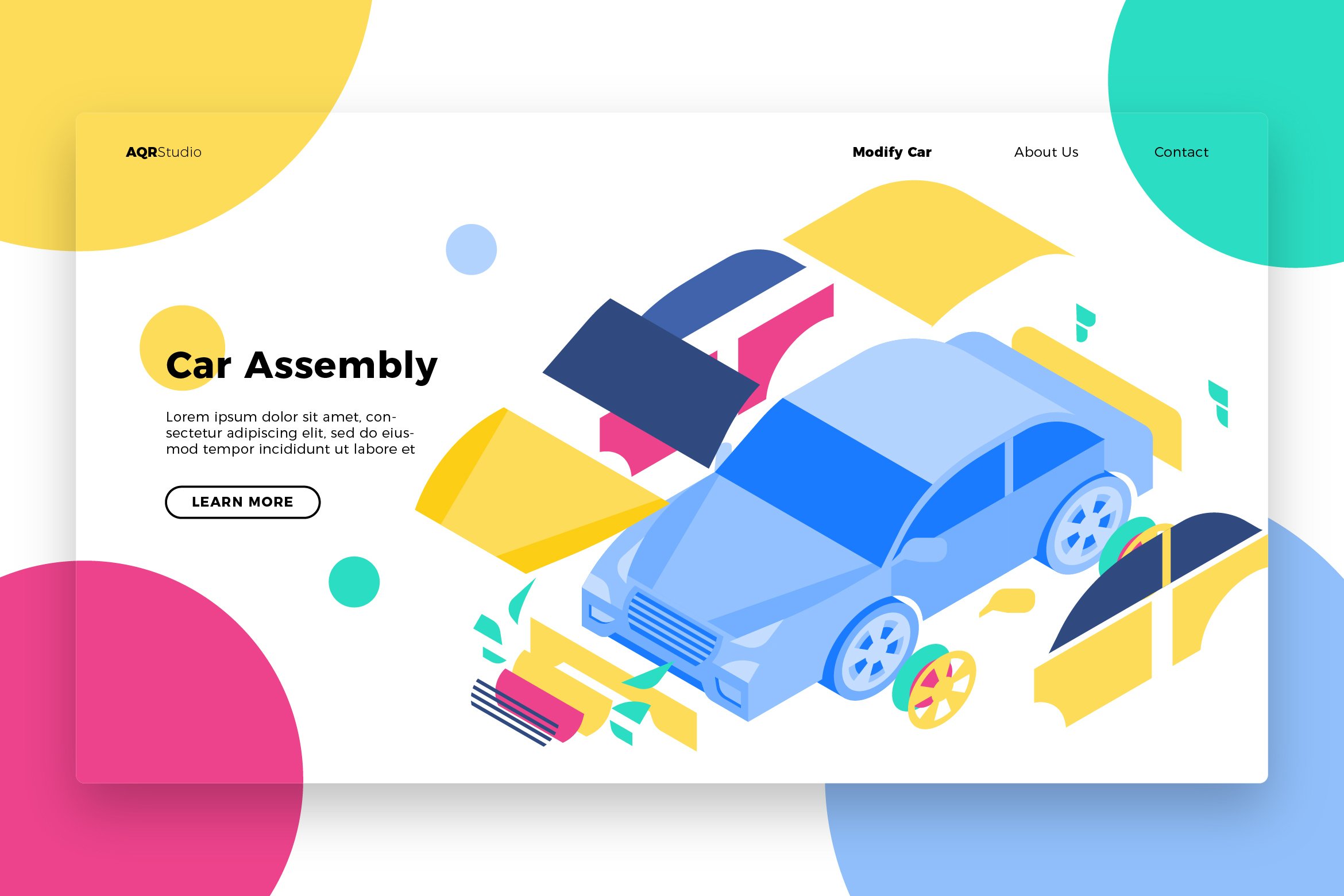 Car Assembly - Banner & Landing Page (316226) | Customizable Templates ...