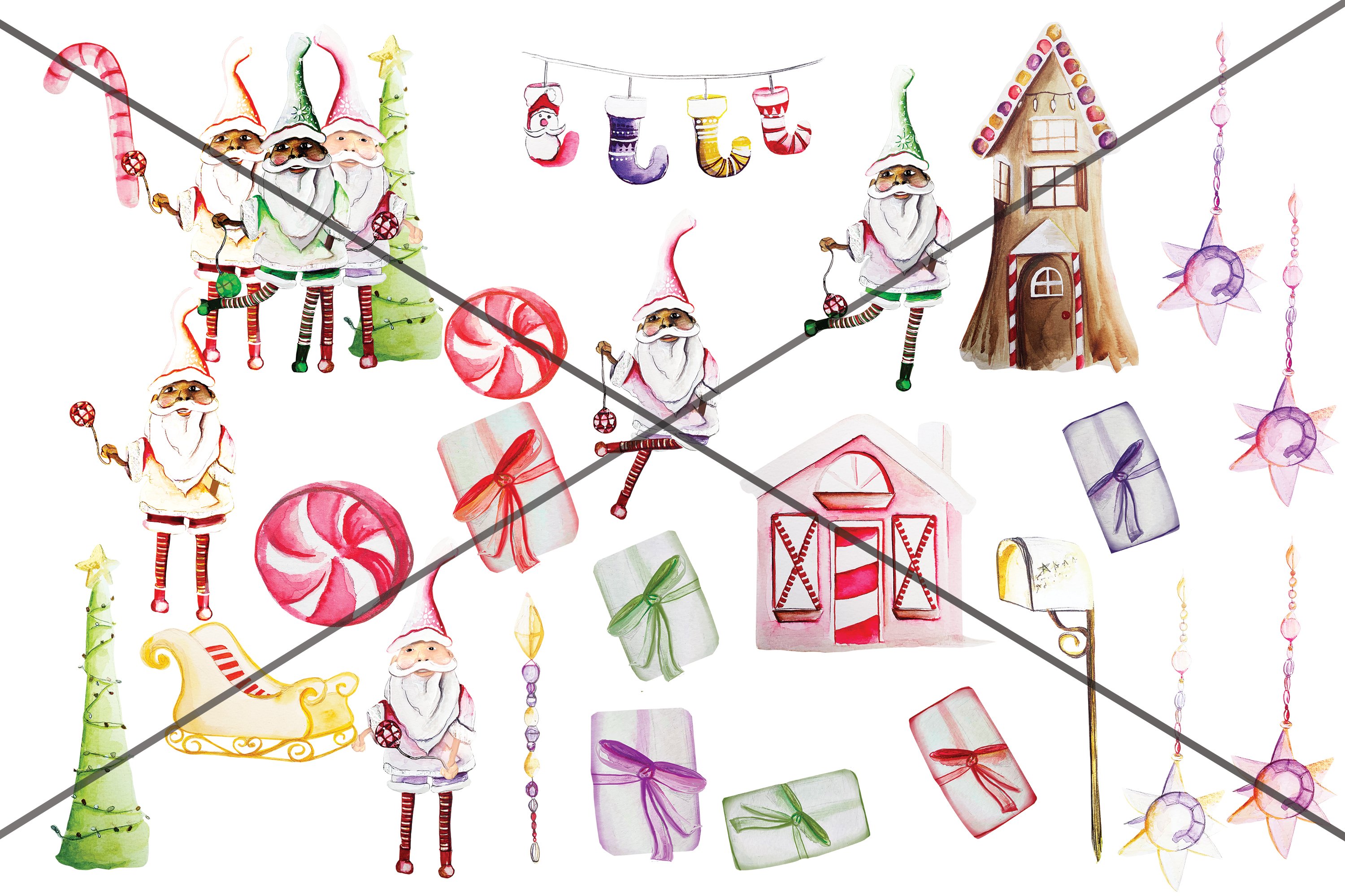 Da Gnomes Christmas Graphics (347894) | Illustrations | Design Bundles