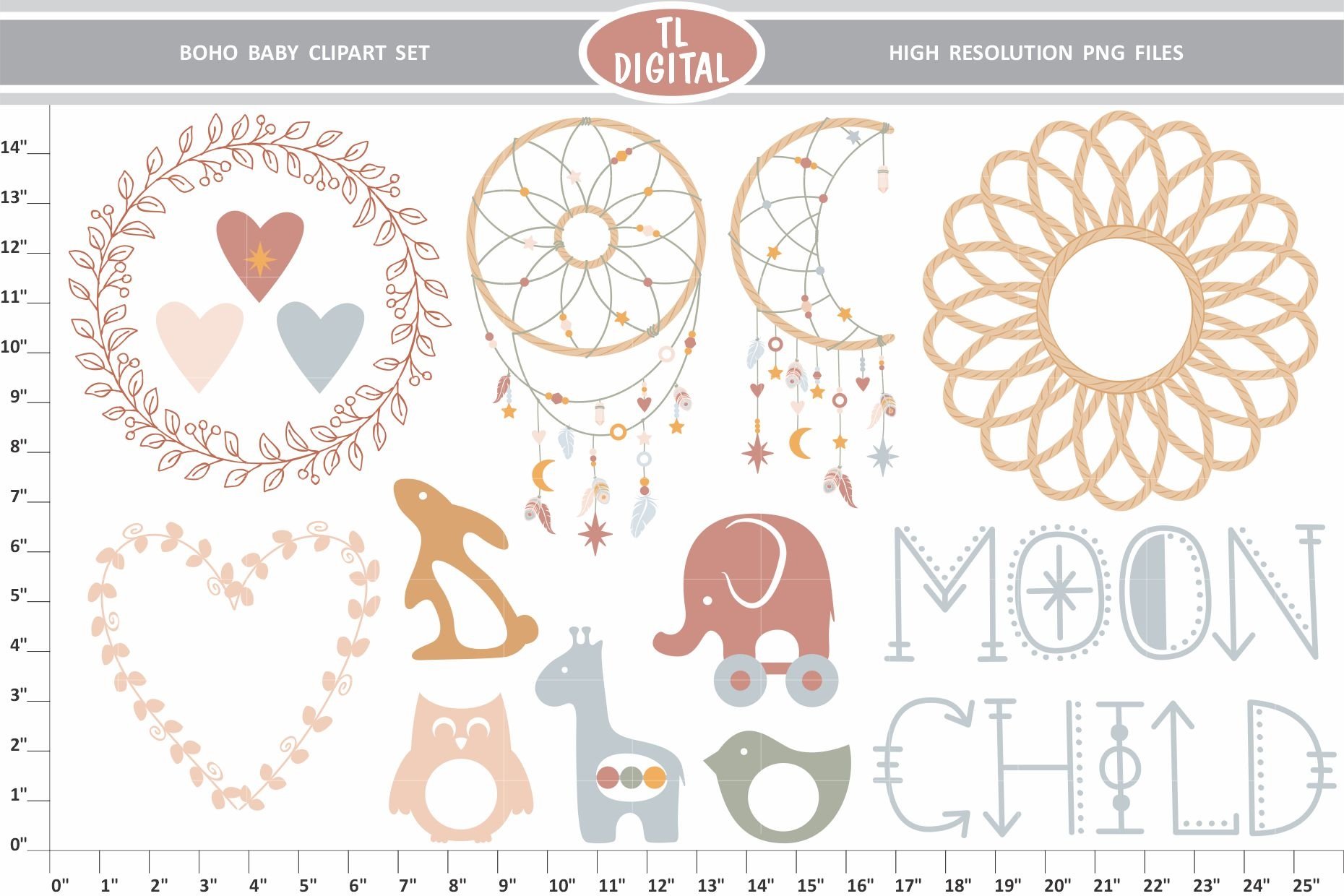 Tribal Clip Art Boho Baby Head