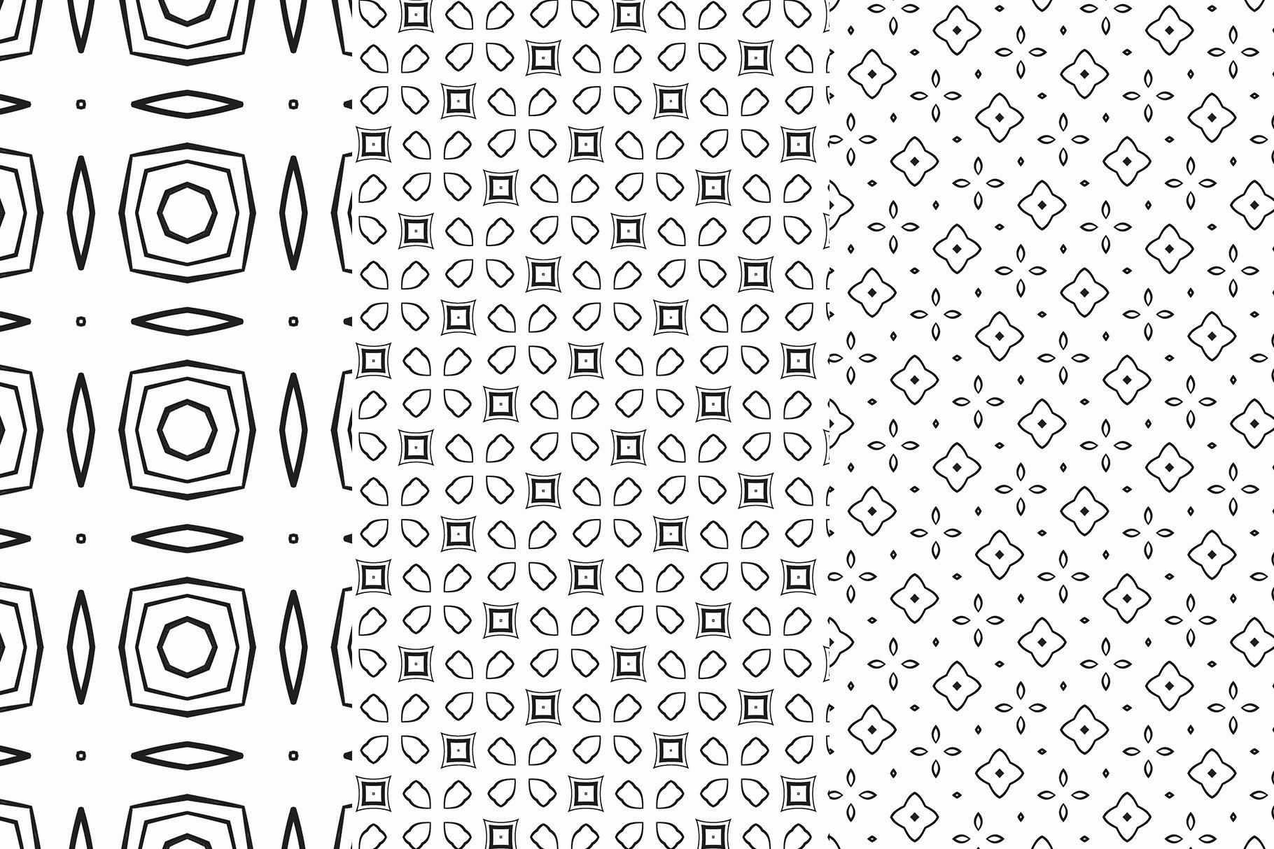 Geometric Digital Papers, Black White Pattern (910388) | Patterns ...