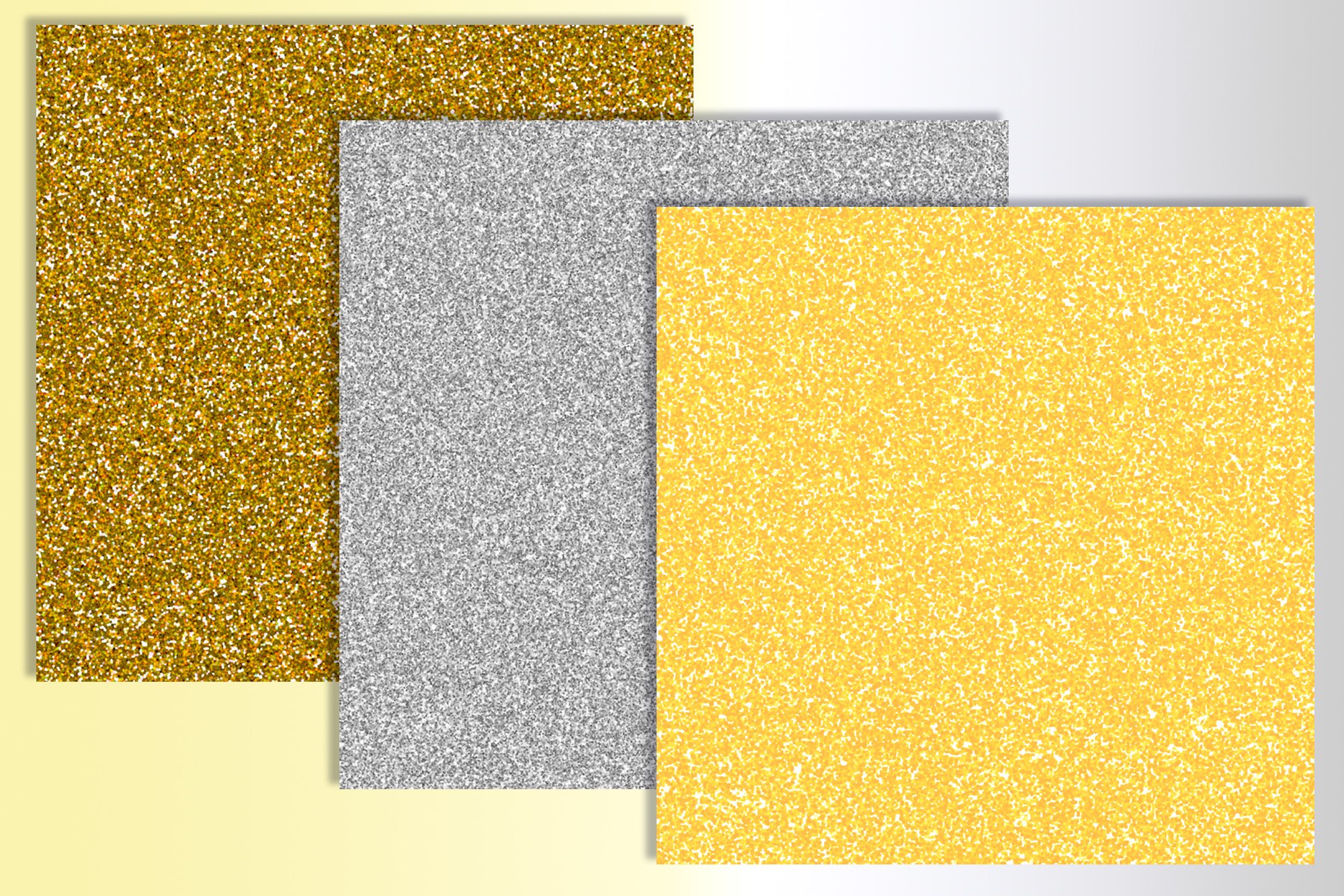12 Gold and Silver glitter Digital paper Background (273140 ...