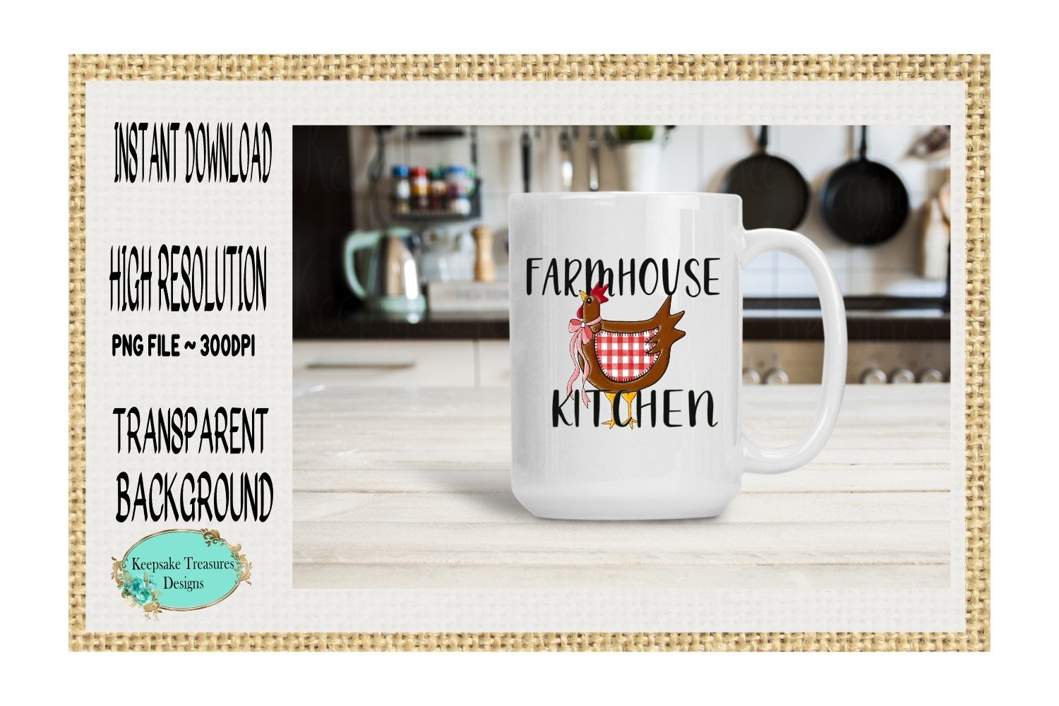 Farm House Kitchen, Sublimation Drying Mat Template (575348 ...