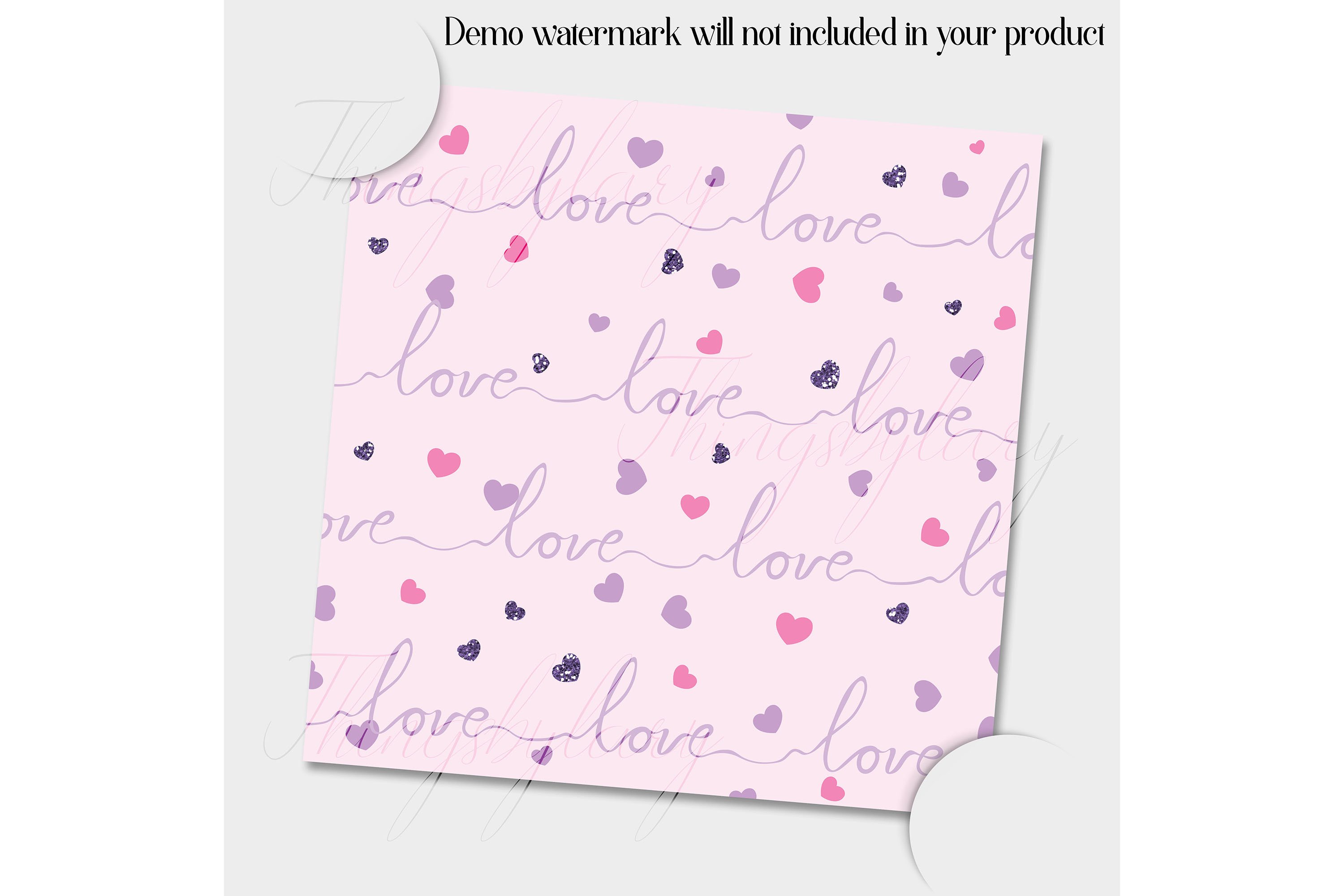 16 Seamless Pastel Pink and Purple Valentine Digital Papers (130916 ...