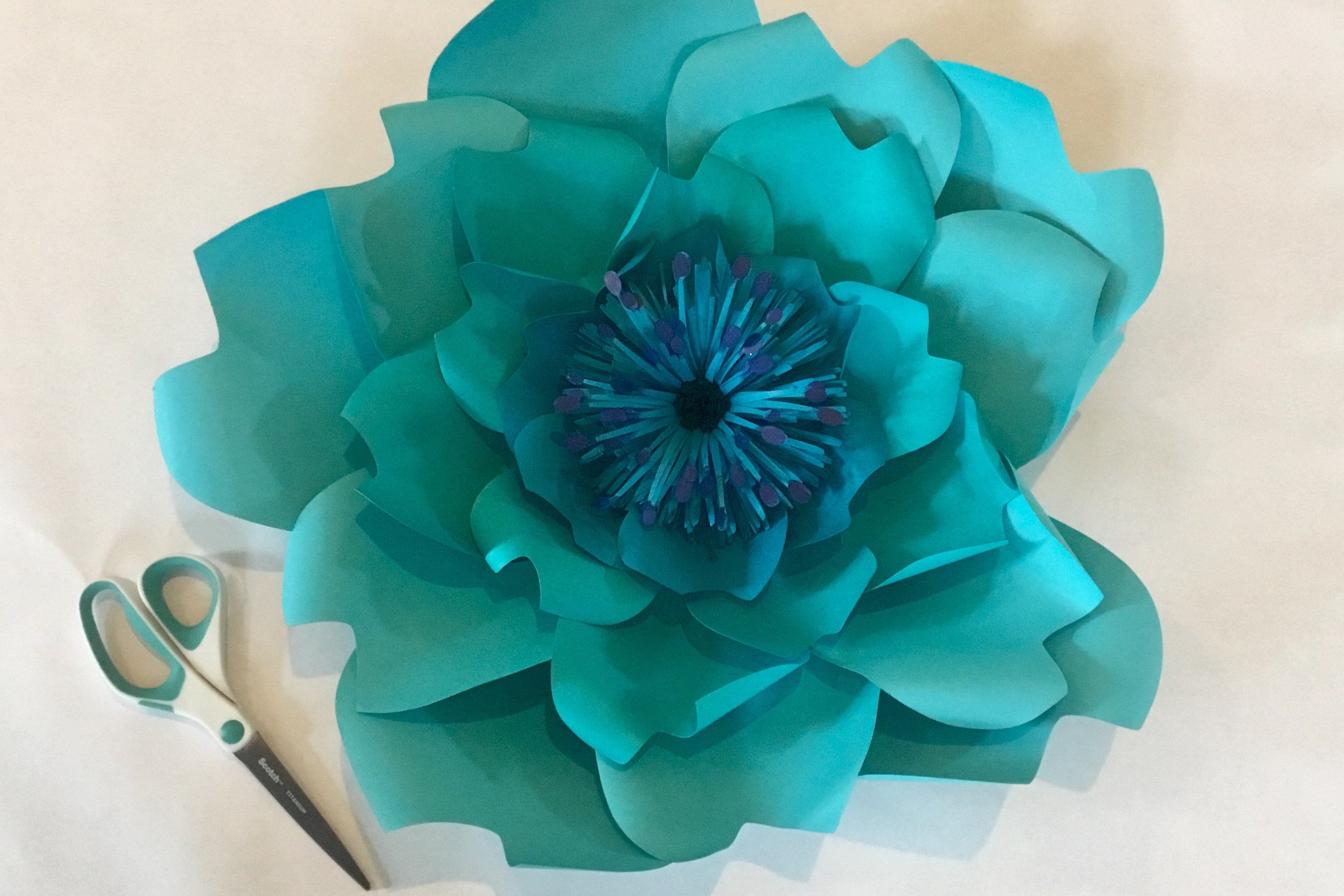 Giant Paper Flower Template SVG DIY Paper Flower SVG PDF DXF 122817 