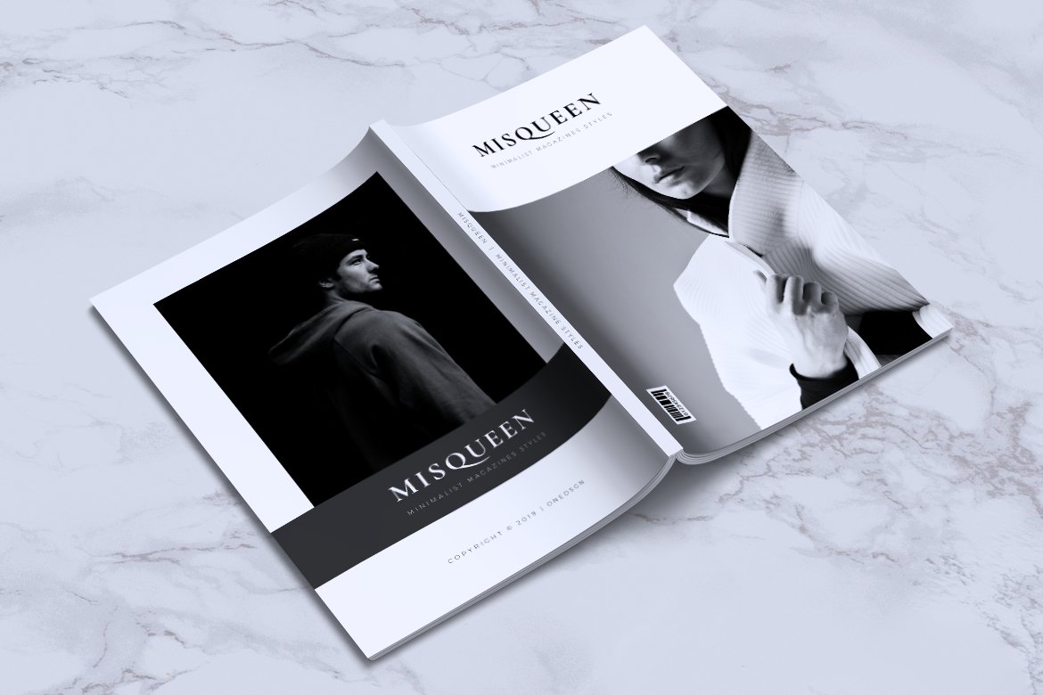 MISQUEEN Minimalist Magazine Styles (246685) | Brochures | Design Bundles