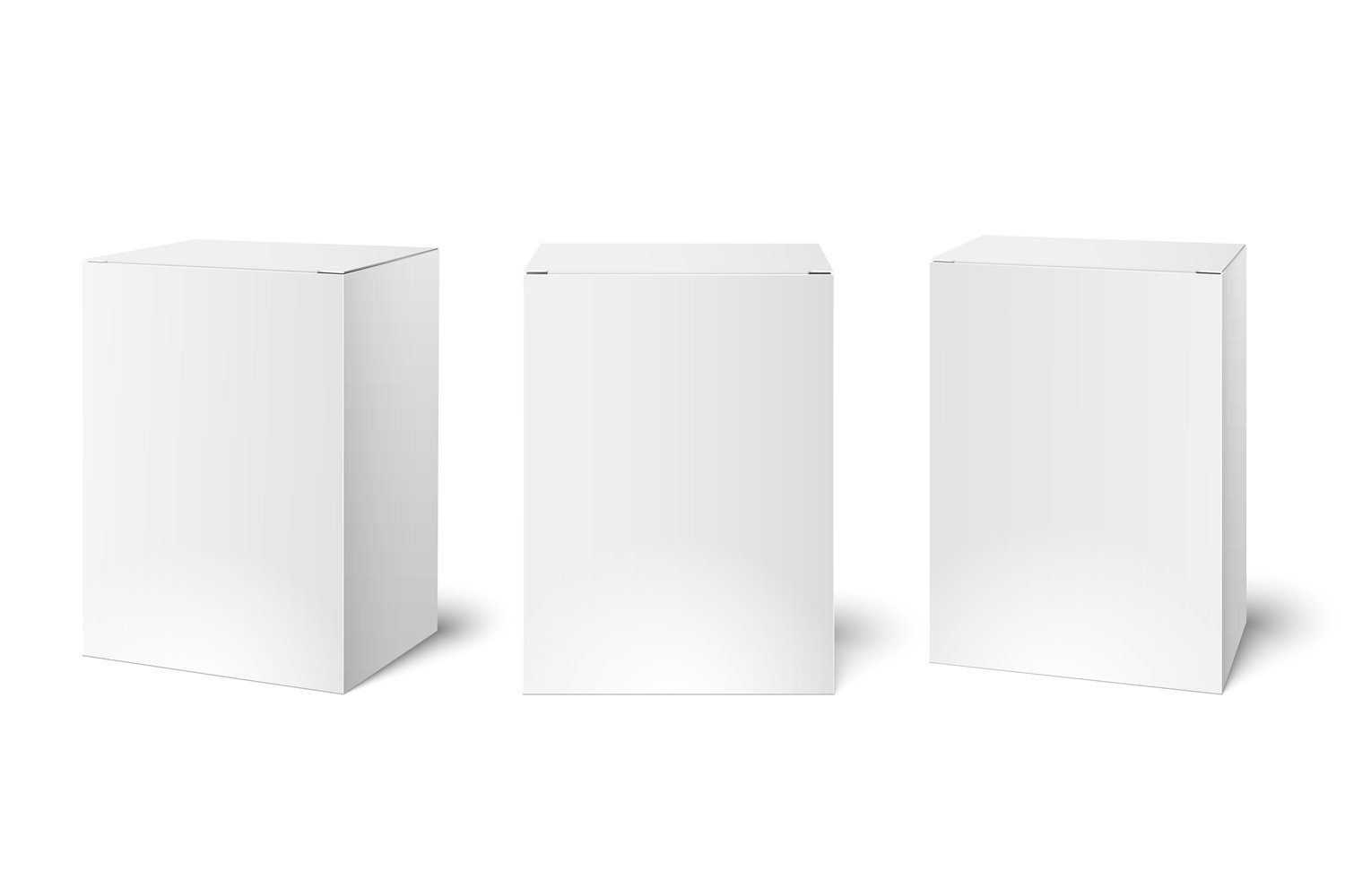White blank cardboard package boxes mockup. Medicament 3d re (979629 ...