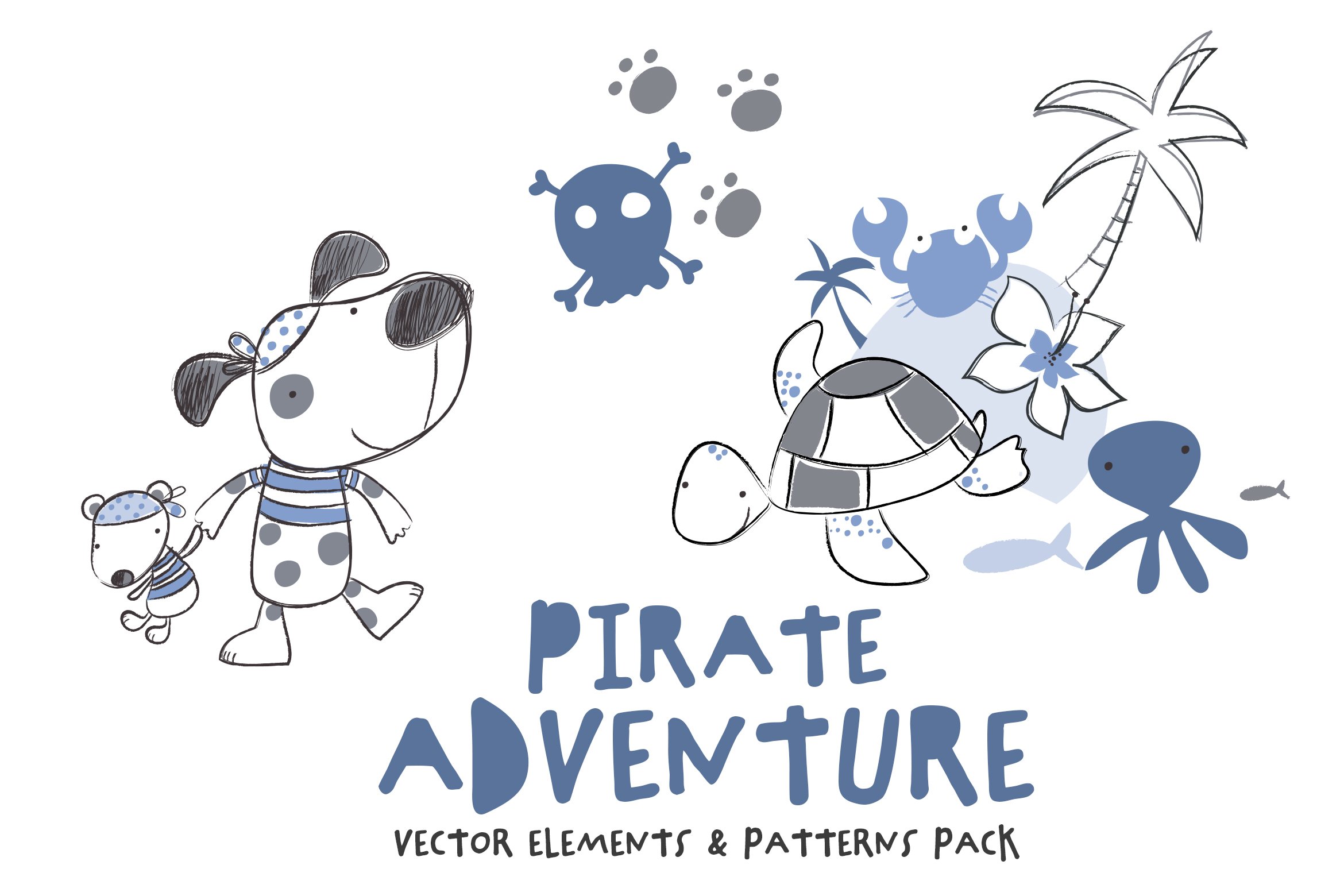 Pirate Adventure Pack (534042) | Logos | Design Bundles