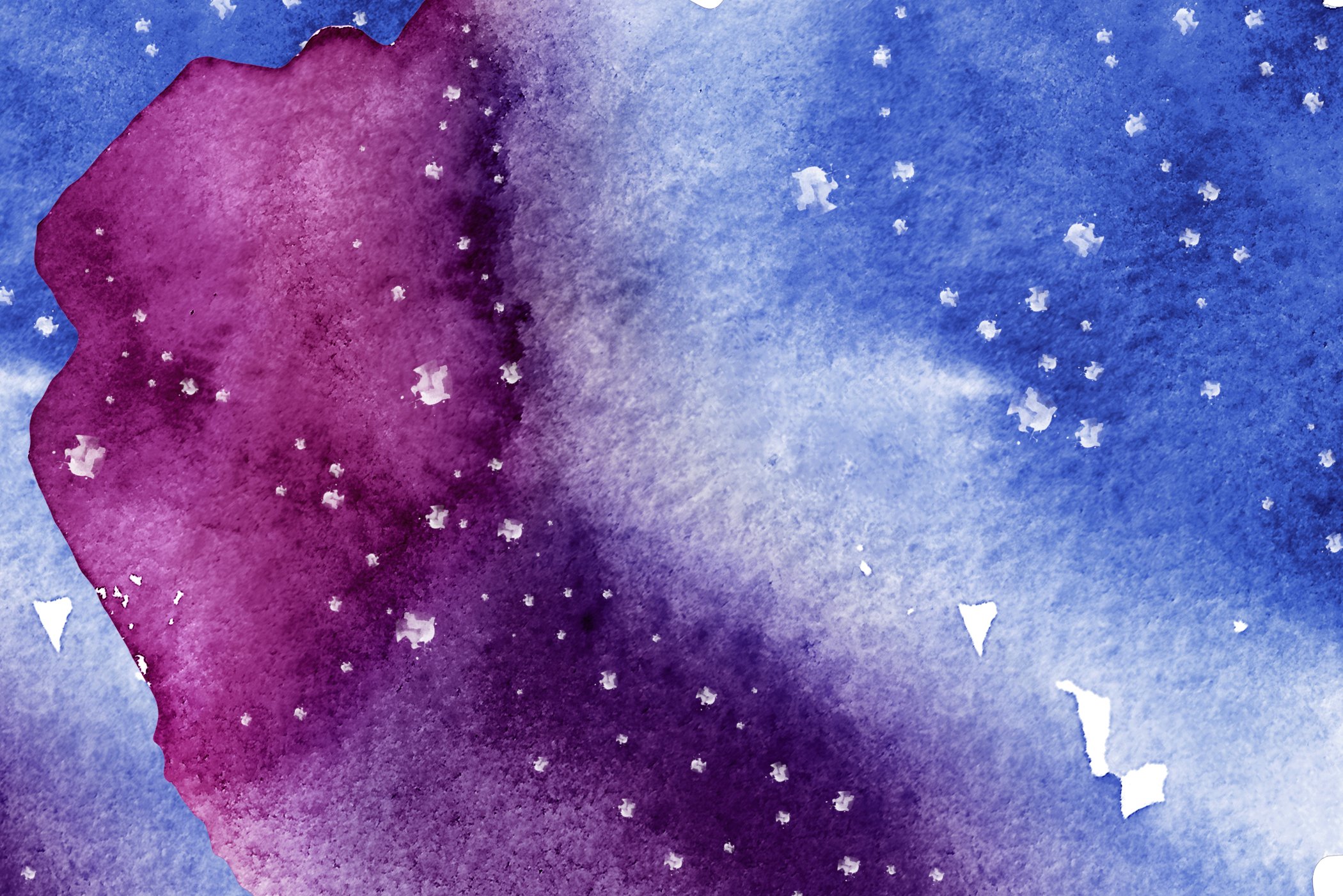 Watercolor galaxy splashes clipart (985879) | Illustrations | Design ...