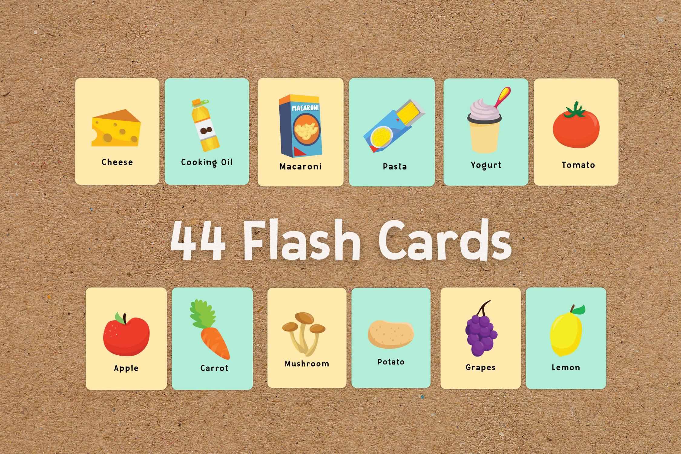 37 Pages Supermarket Educational Activities Flash Cards