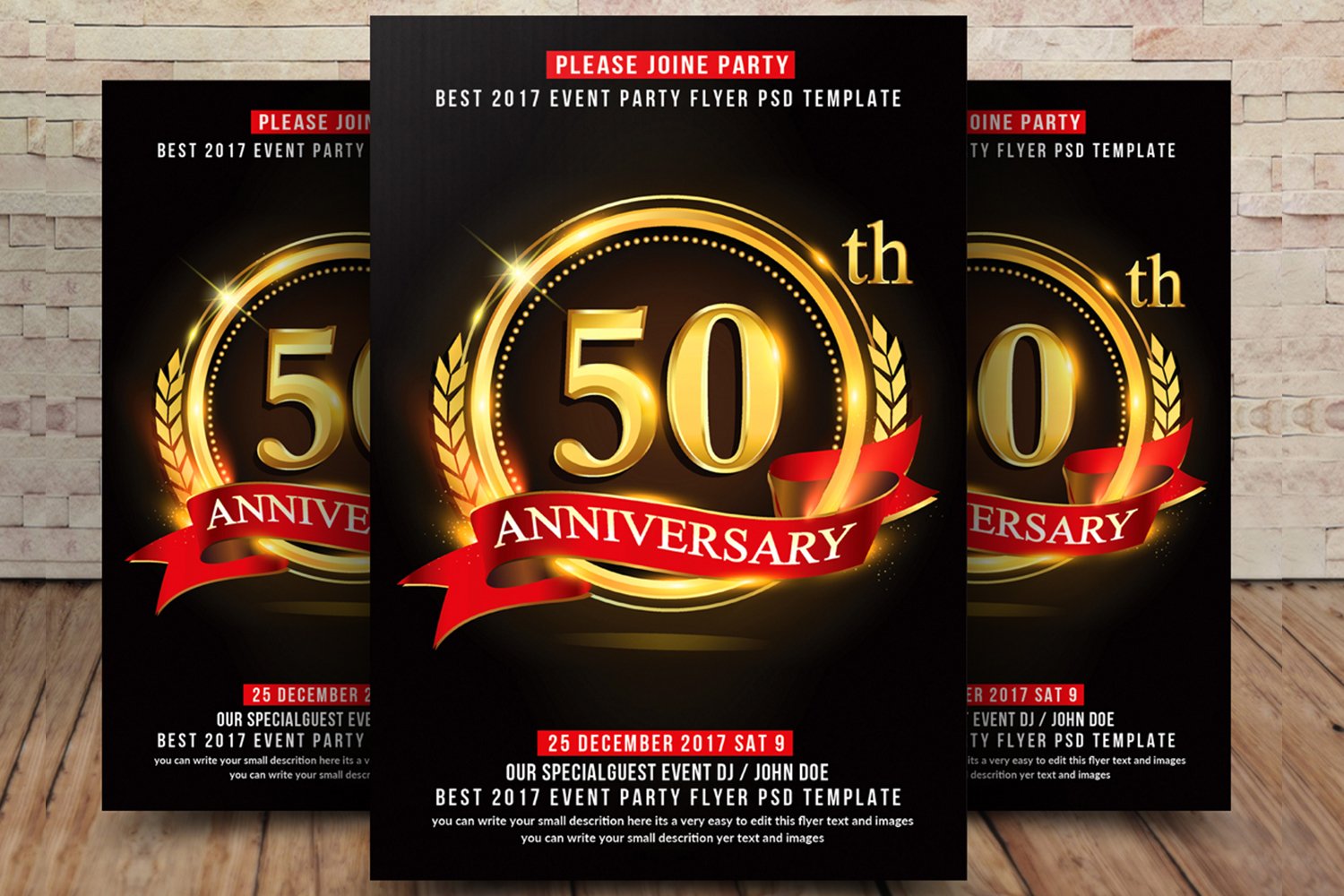 50 Anniversary Flyer (481783) | Flyers | Design Bundles