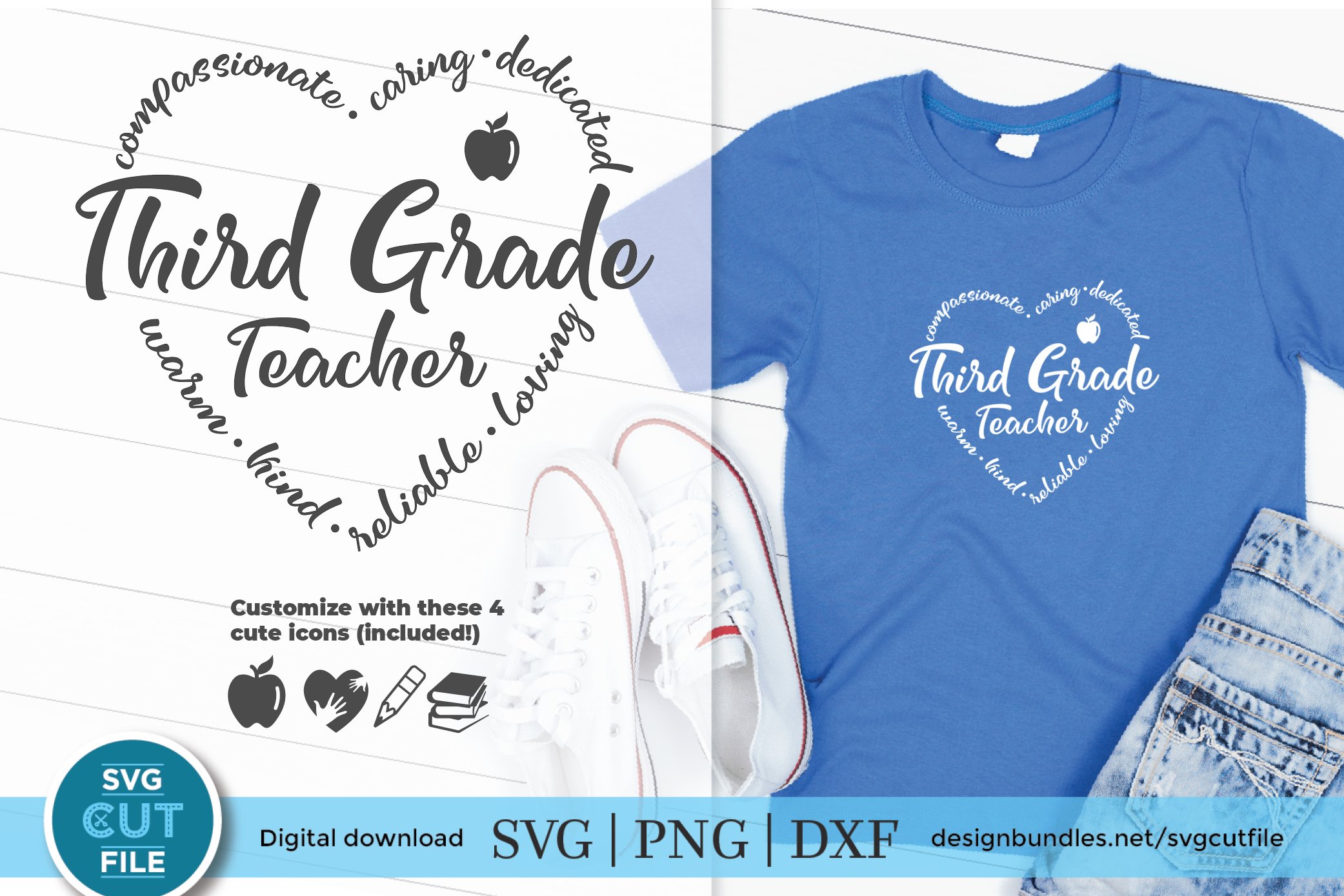 Papercraft Craft Supplies & Tools 3rd Grade Teacher Shirt Back to ...
