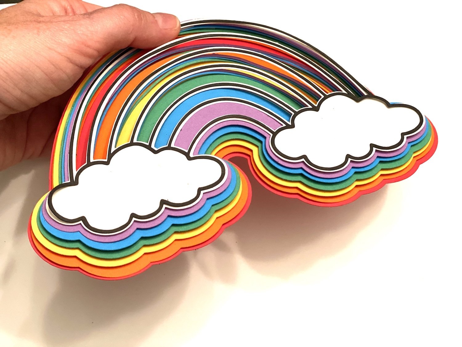 Rainbow 3D Layered Design