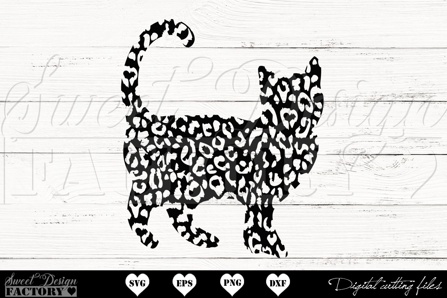 Leopard print cat SVG (895114) | Cut Files | Design Bundles