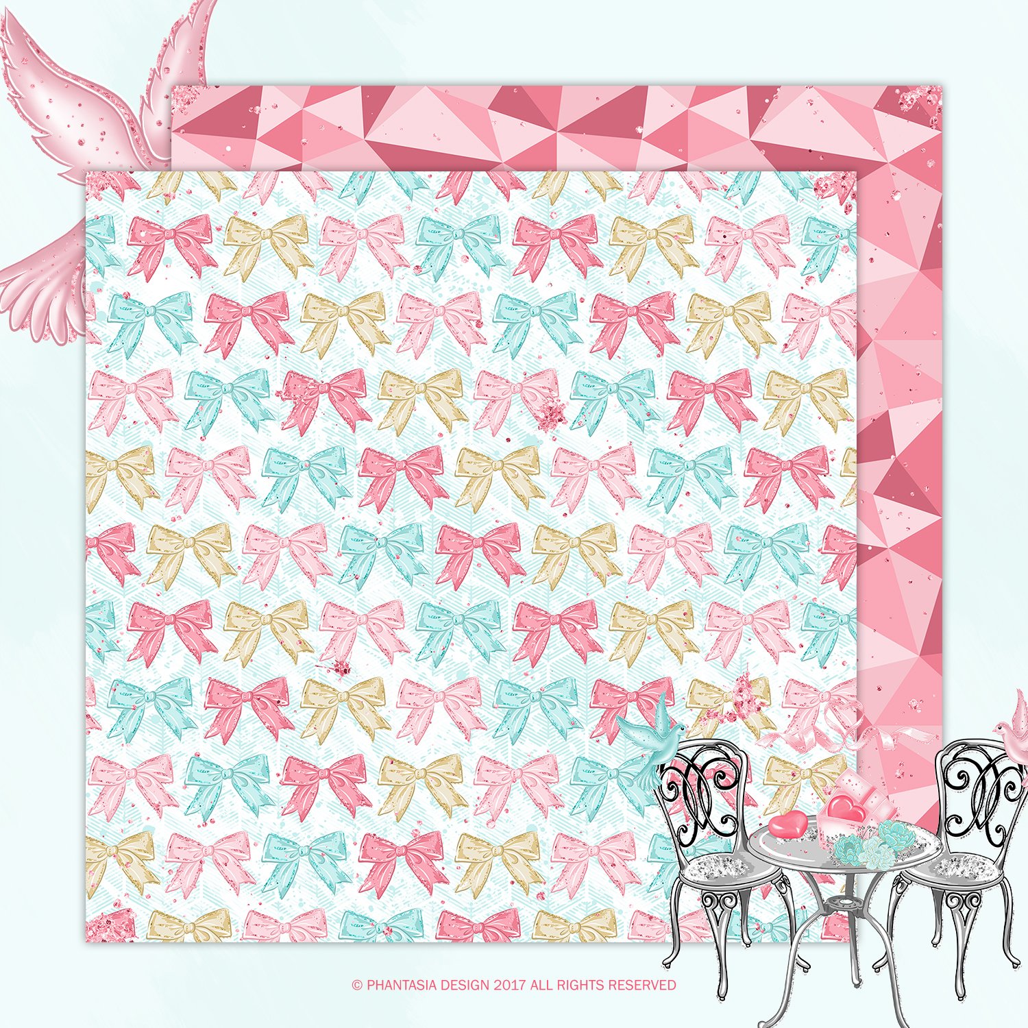 Valentines Day Digital Paper Pack (278526) | Patterns | Design Bundles