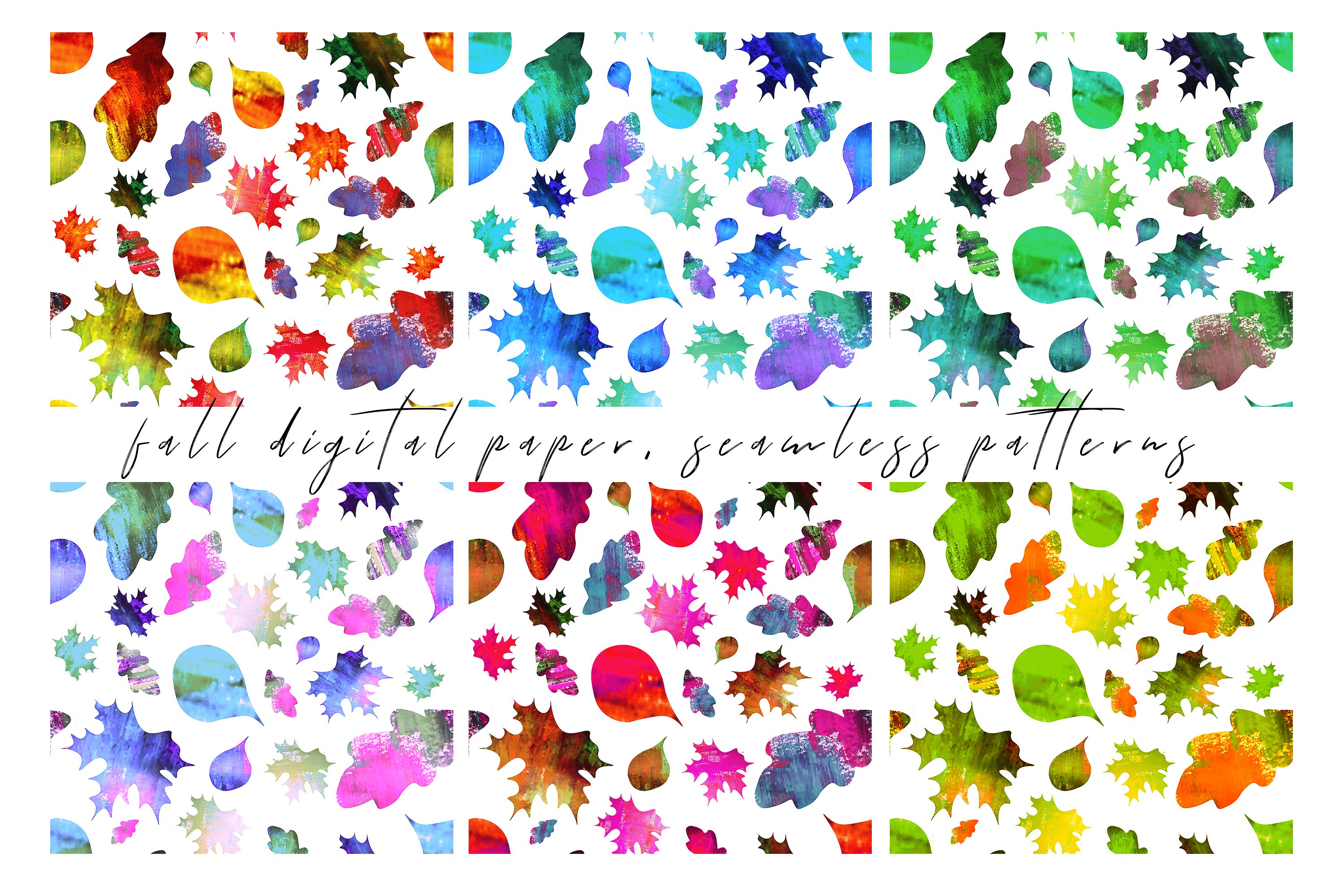 Fall Digital Paper, Autumn Seamless Patterns (962361) | Papers | Design ...