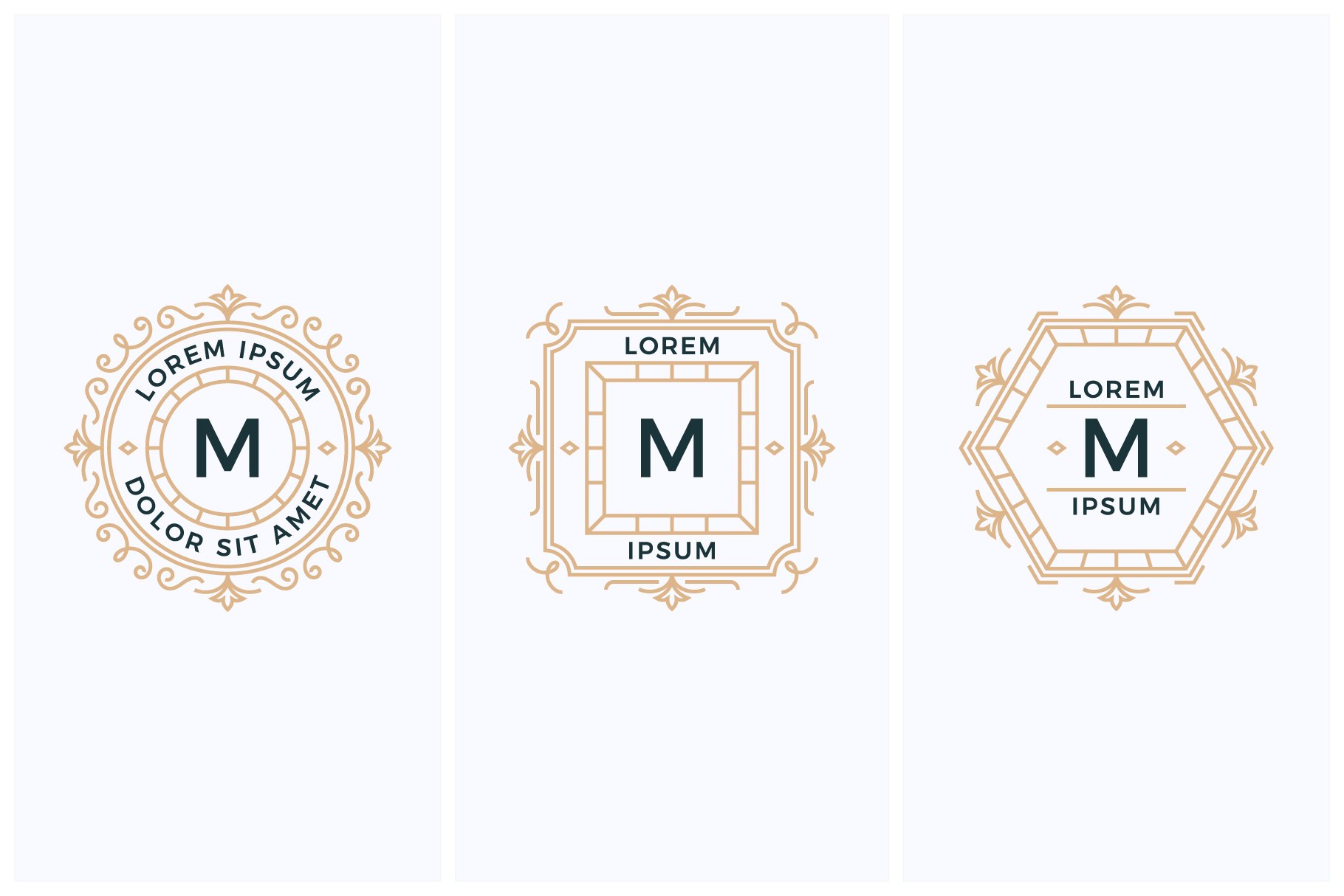 Monogram Minimalist Logo Templates