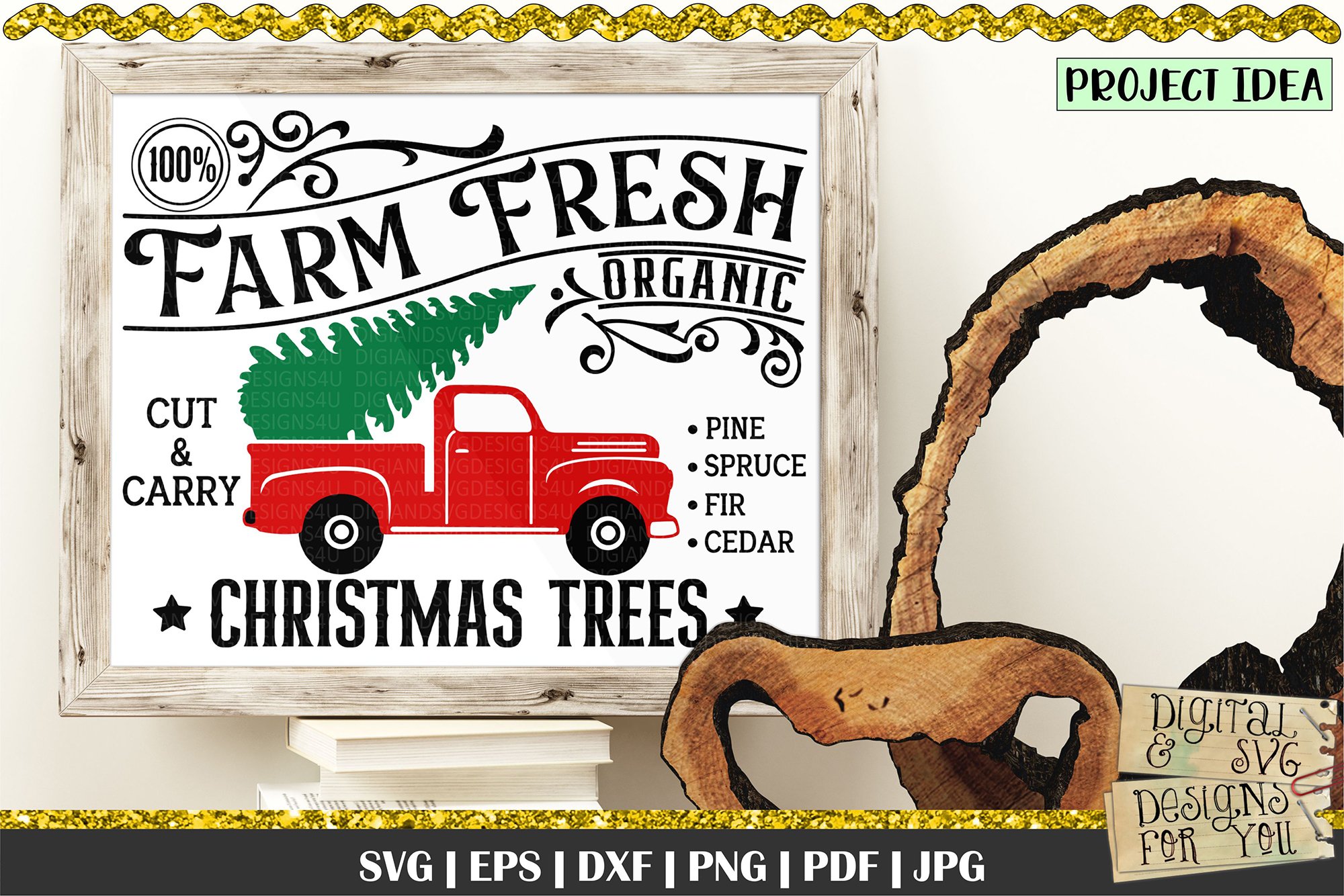 Farm Fresh Christmas Trees SVG | Christmas Sign SVG (1011702) | Cut ...