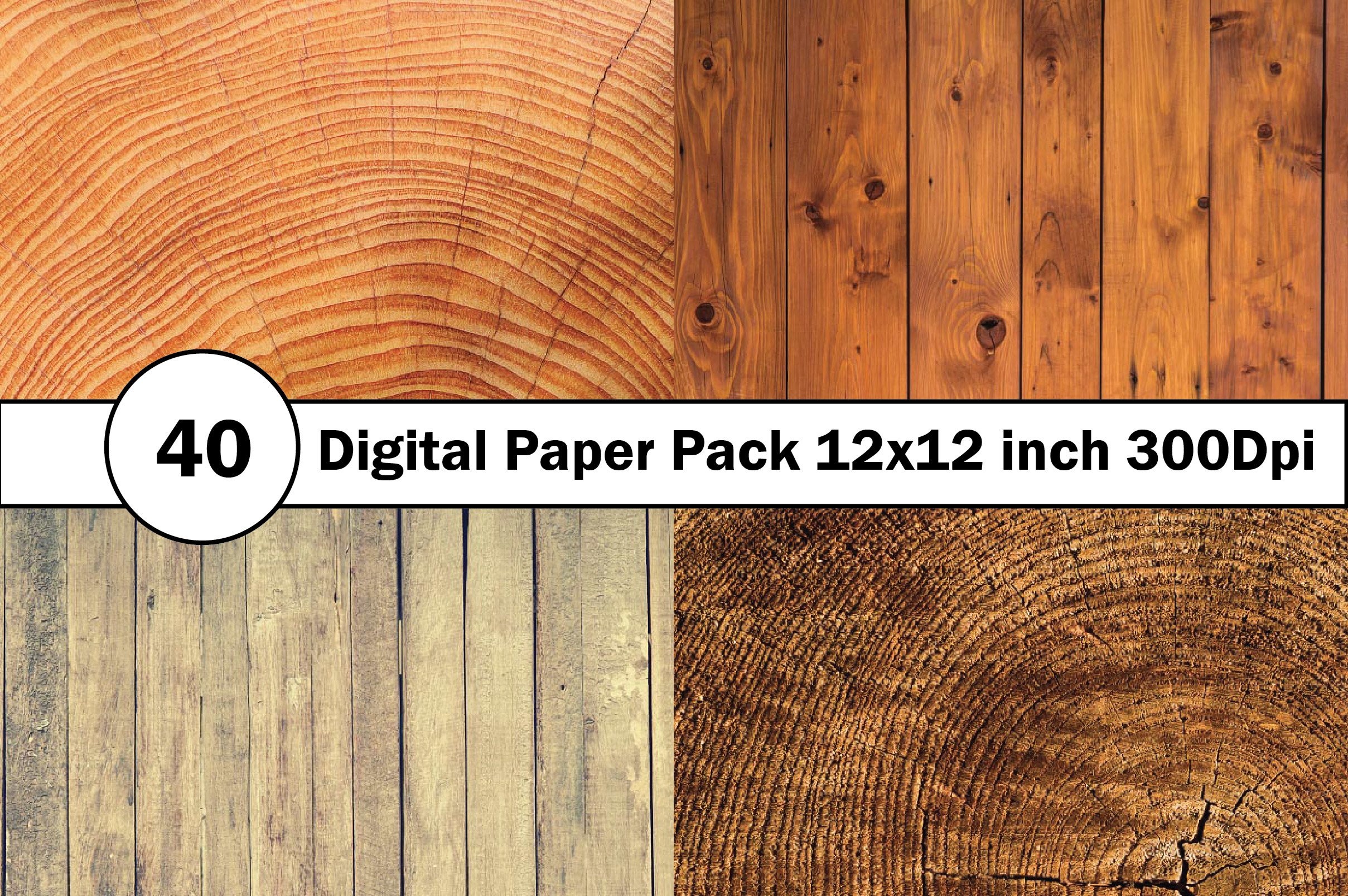40 Digital Paper Pack 12x12 inch 300 Dpi (380052) | SVGs | Design Bundles