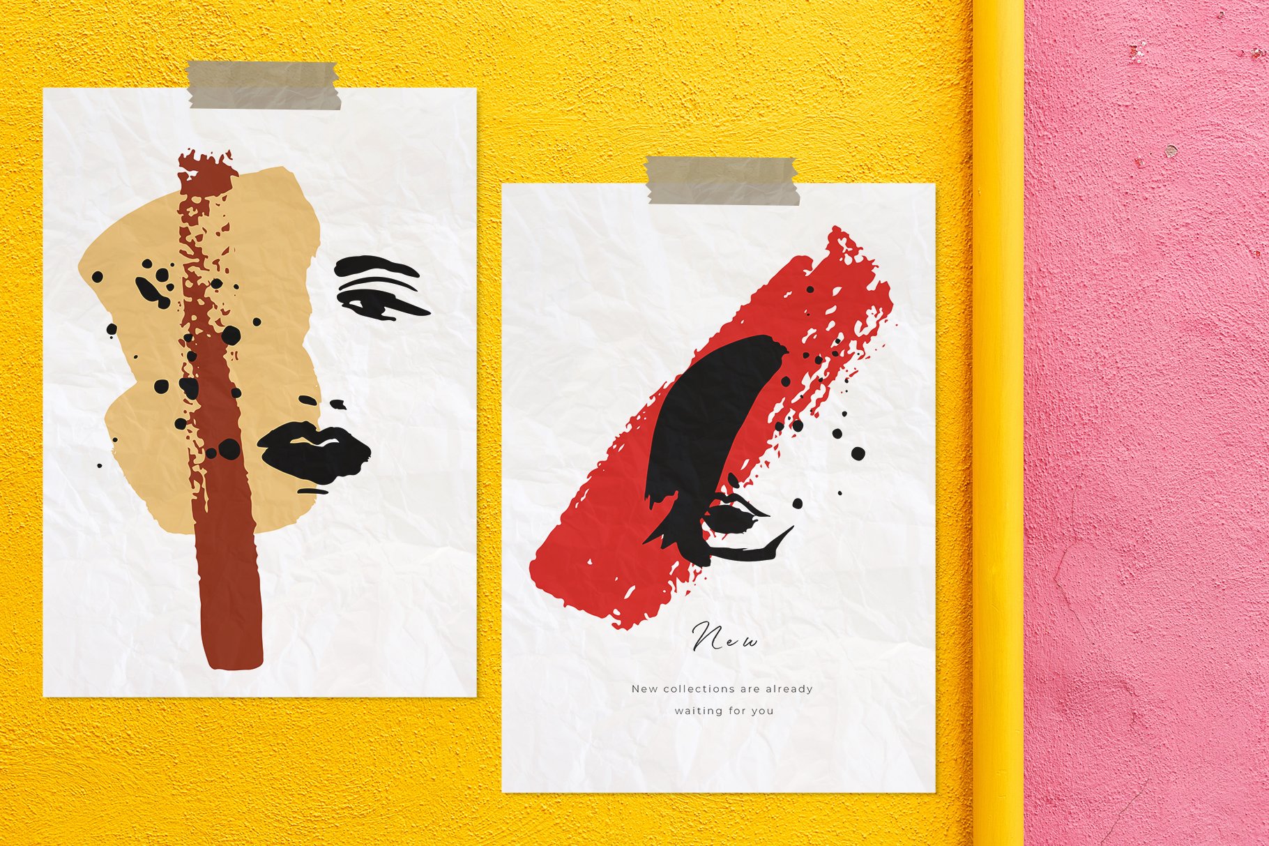 Female faces.T-shirt prints (656101) | Objects | Design Bundles