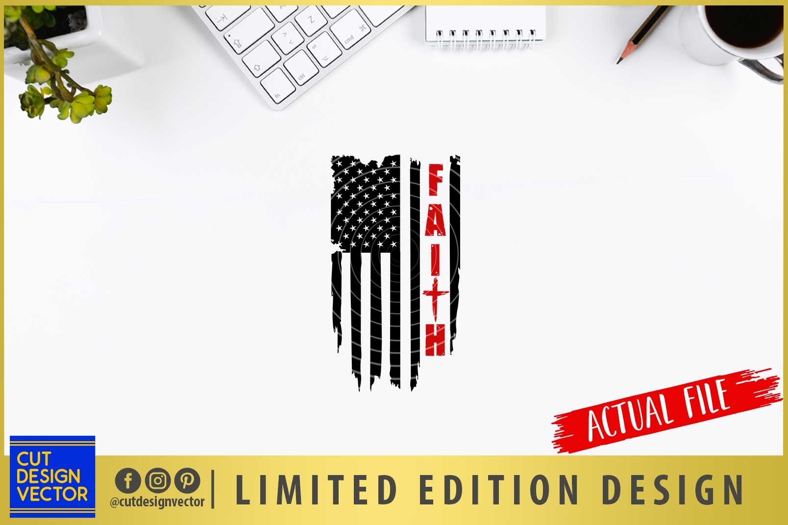 Faith Flag SVG (842476) | SVGs | Design Bundles