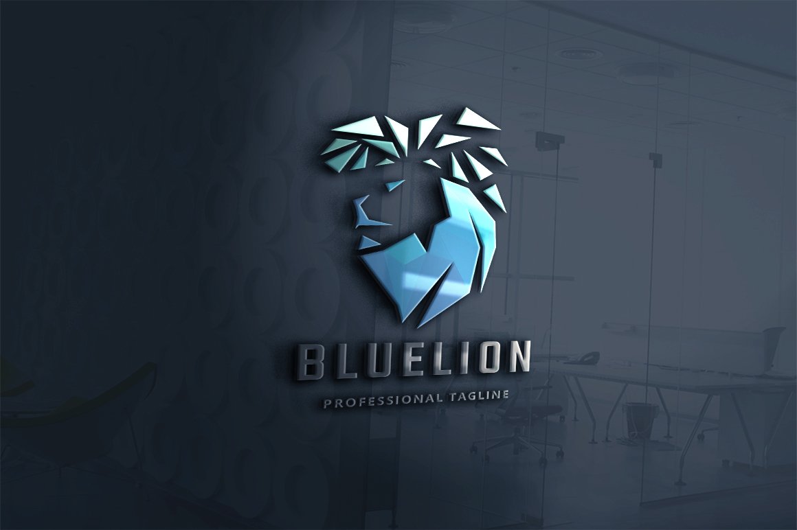 Blue Lion Logo (672294) | Logos | Design Bundles