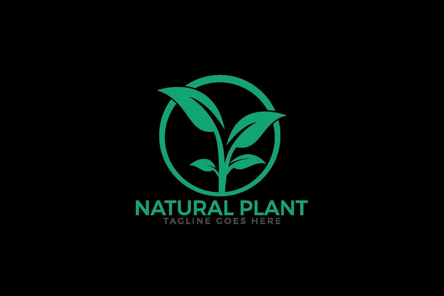 Natural Plant logo design. (157182) | Logos | Design Bundles