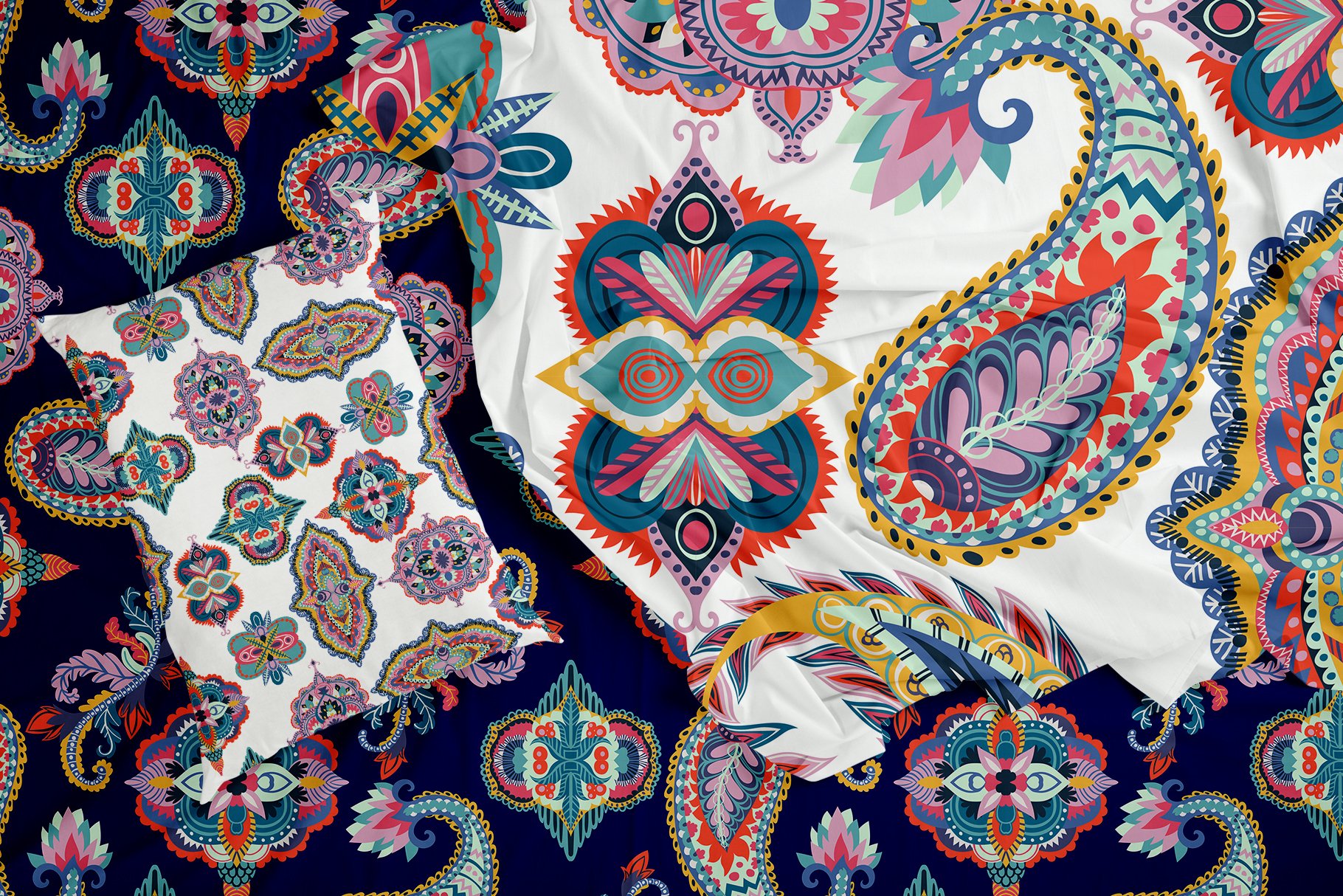 Rainbow paisley (373533) | Patterns | Design Bundles