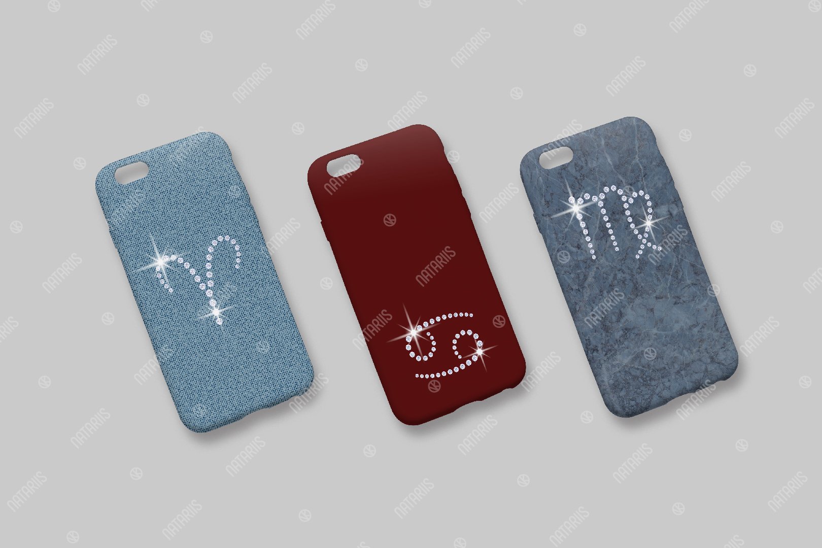 Set of precious Zodiac Signs with rhinestones. (535080) | Sublimation ...
