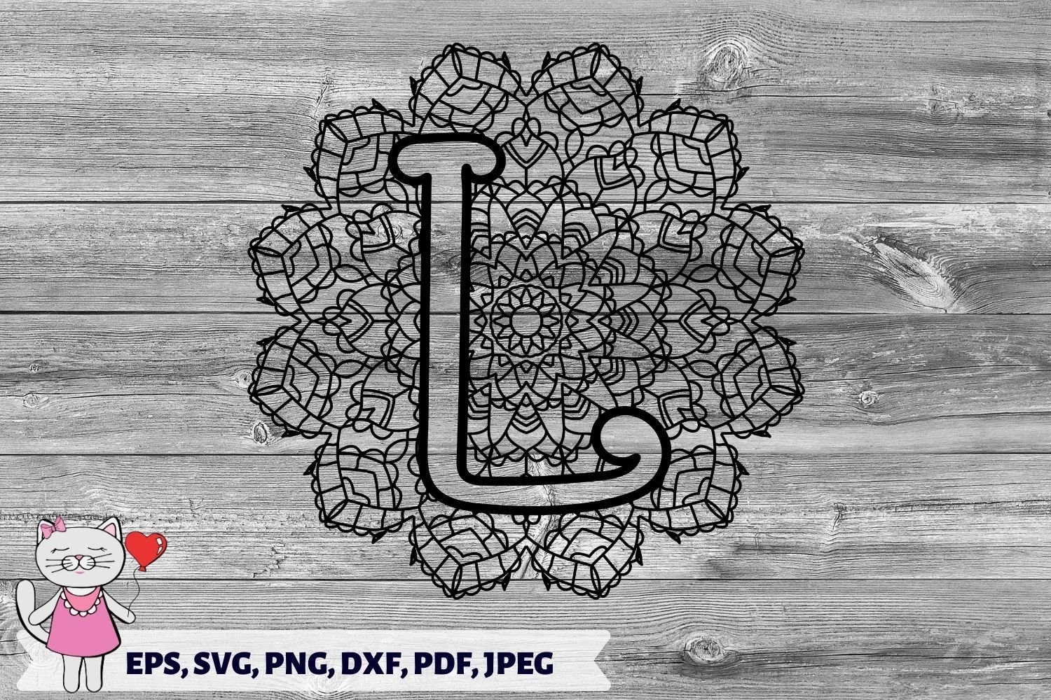 Monogram L Svg, Initial Monogram Svg (1143040) | Monograms | Design Bundles