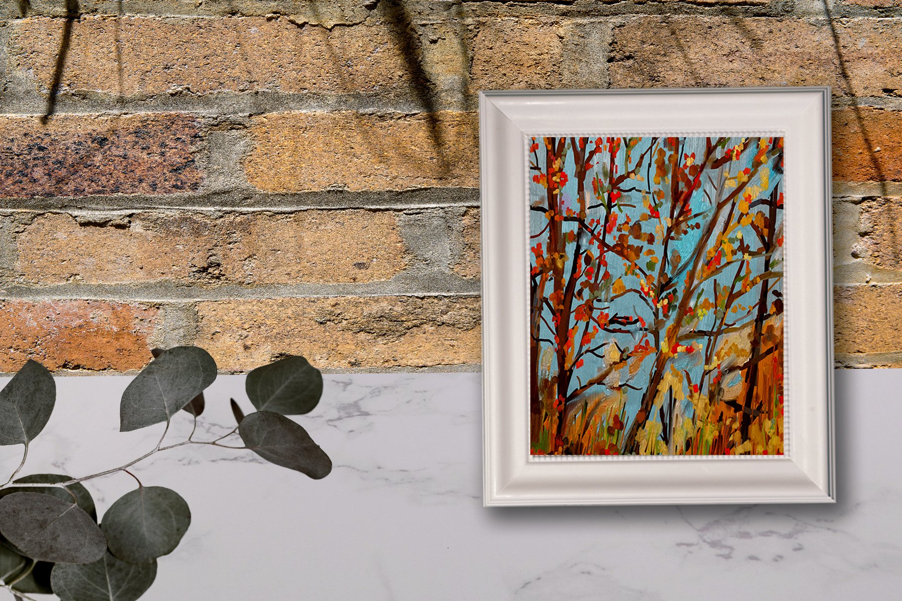 Dusky Autumn Painting. Impressionism Artwork. Fall Decor Art (532285 ...