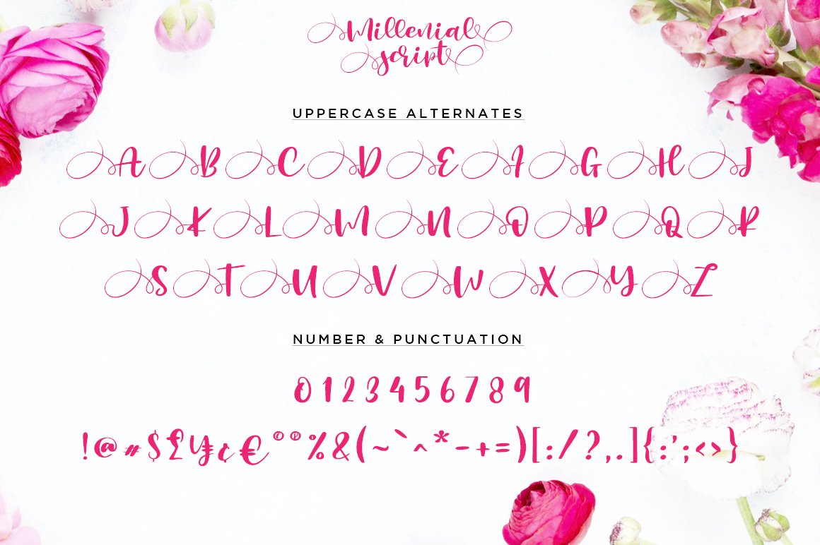 Millenial Script Modern Calligraphy (731909) | Handwritten | Font Bundles