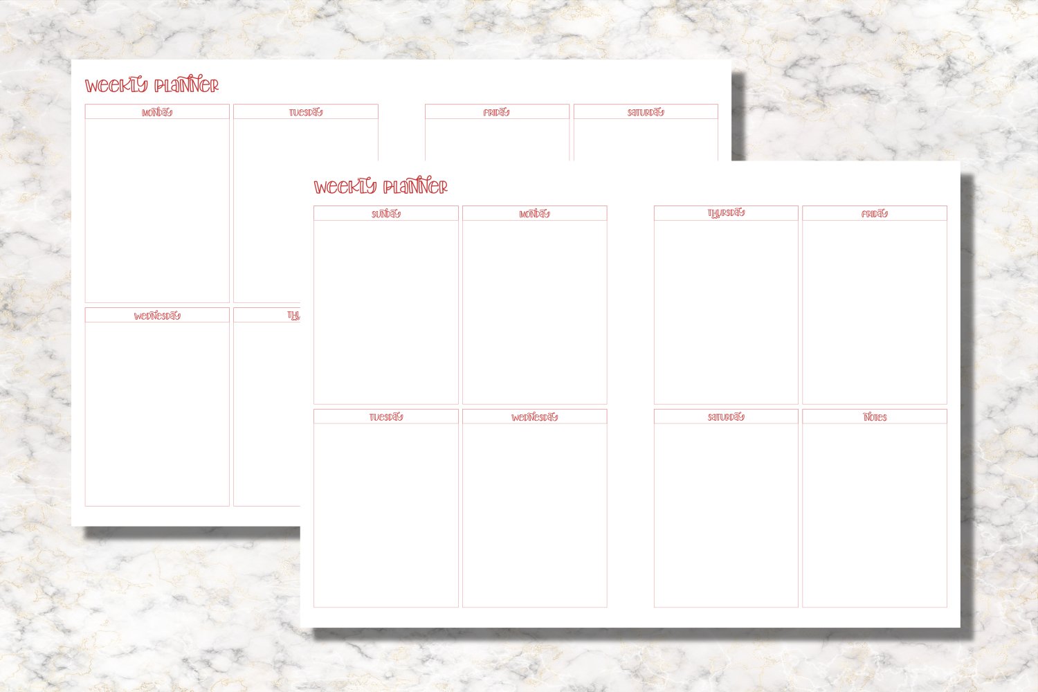 Geometric and Leaves A5 Size Notebook Inserts Planners