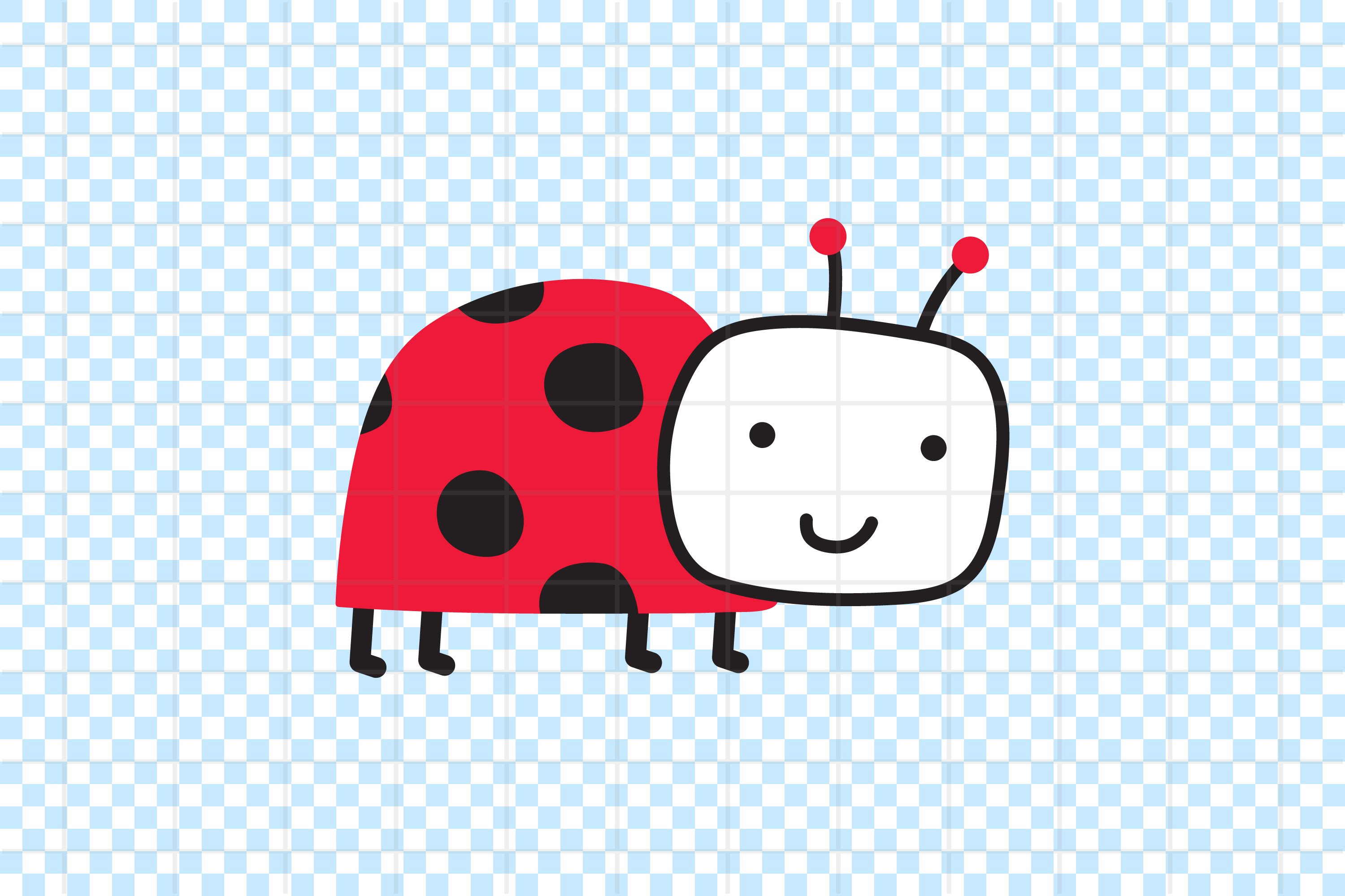 Ladybug SVG Cut File, Kids Print, Hand Drawn Doodle Style (729320 ...