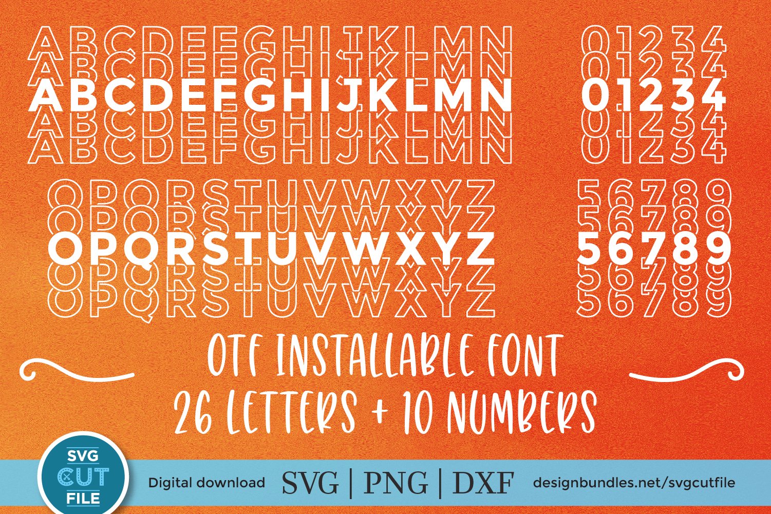 Mirror font Ruffle Sans with stacked letters - an SVG font (709732 ...