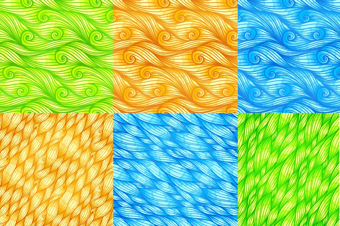 24 hand-drawn seamless patterns (10748) | Backgrounds | Design Bundles