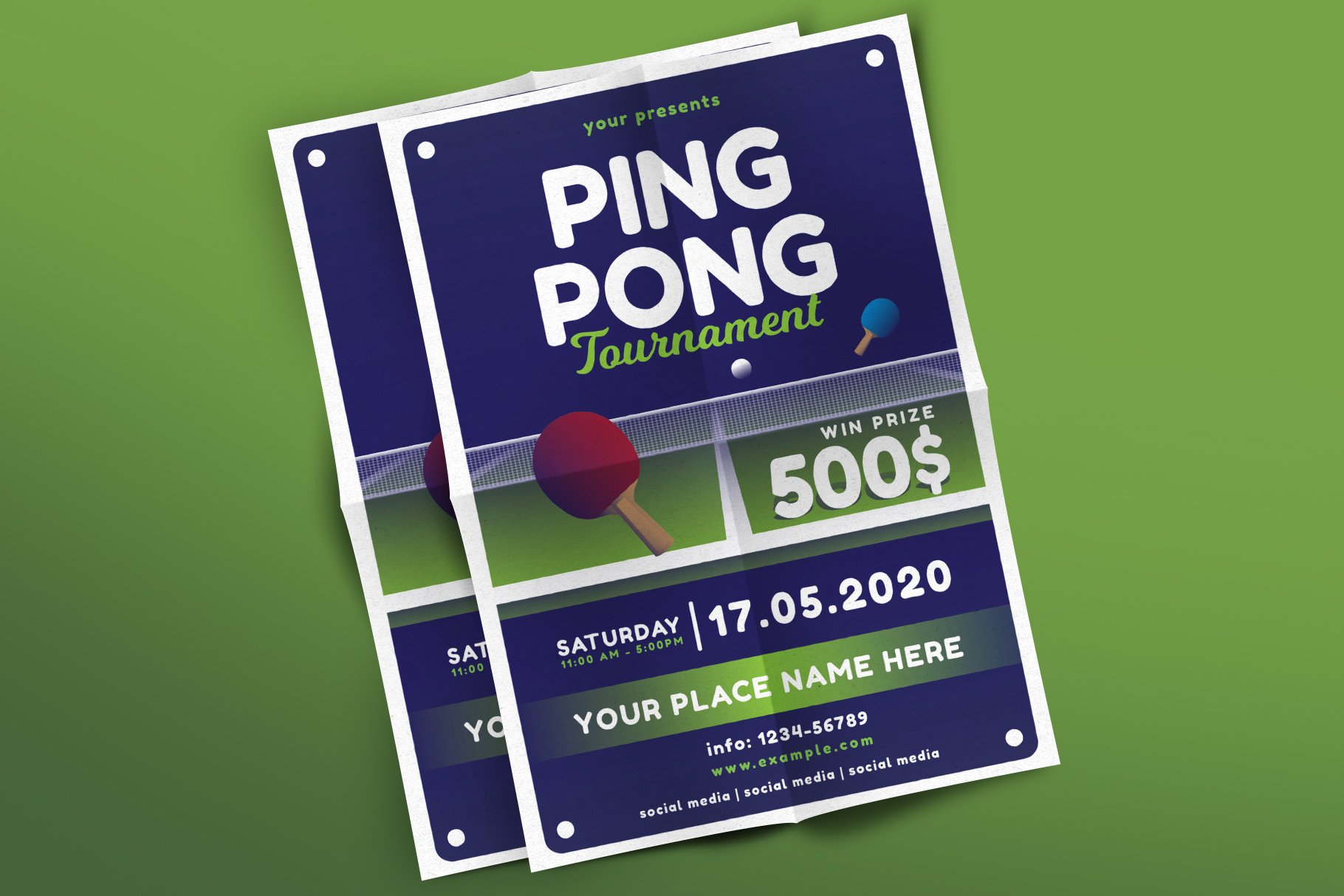 Ping Pong Flyer (235821) | Flyers | Design Bundles