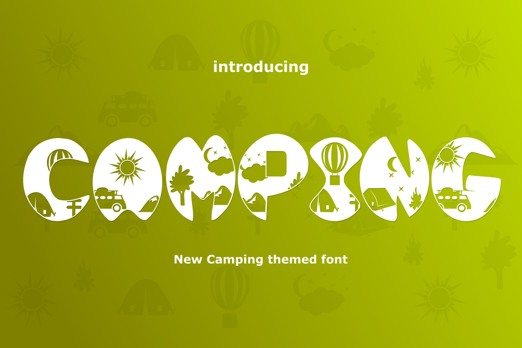 Camping (752780) | Themed | Font Bundles