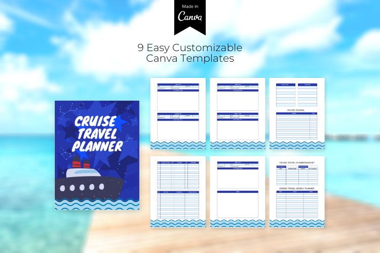 Cruise Travel Planner CUSTOMIZABLE CANVA TEMPLATE