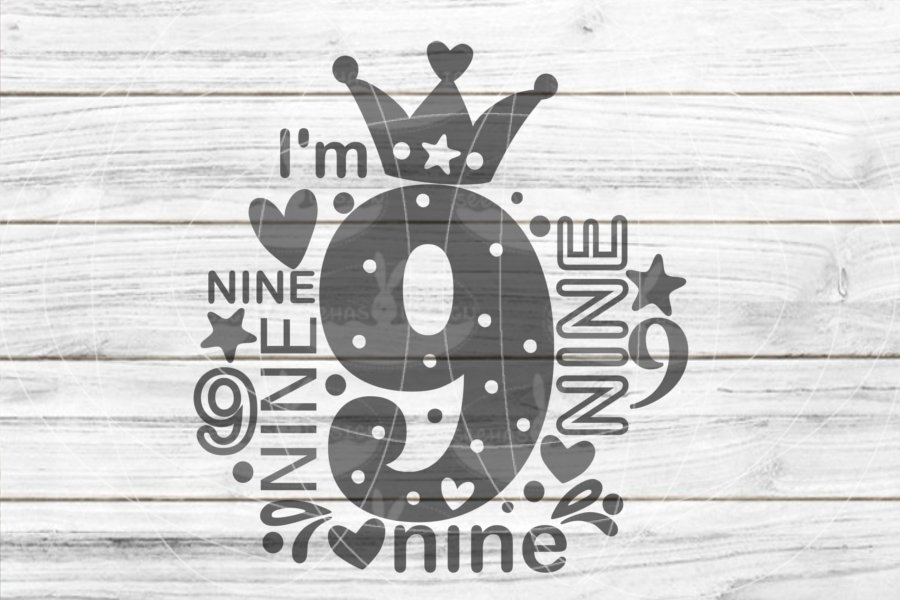 number nine 9 SVG DXF EPS PDF PNG JPG (574998) | Cut Files | Design Bundles