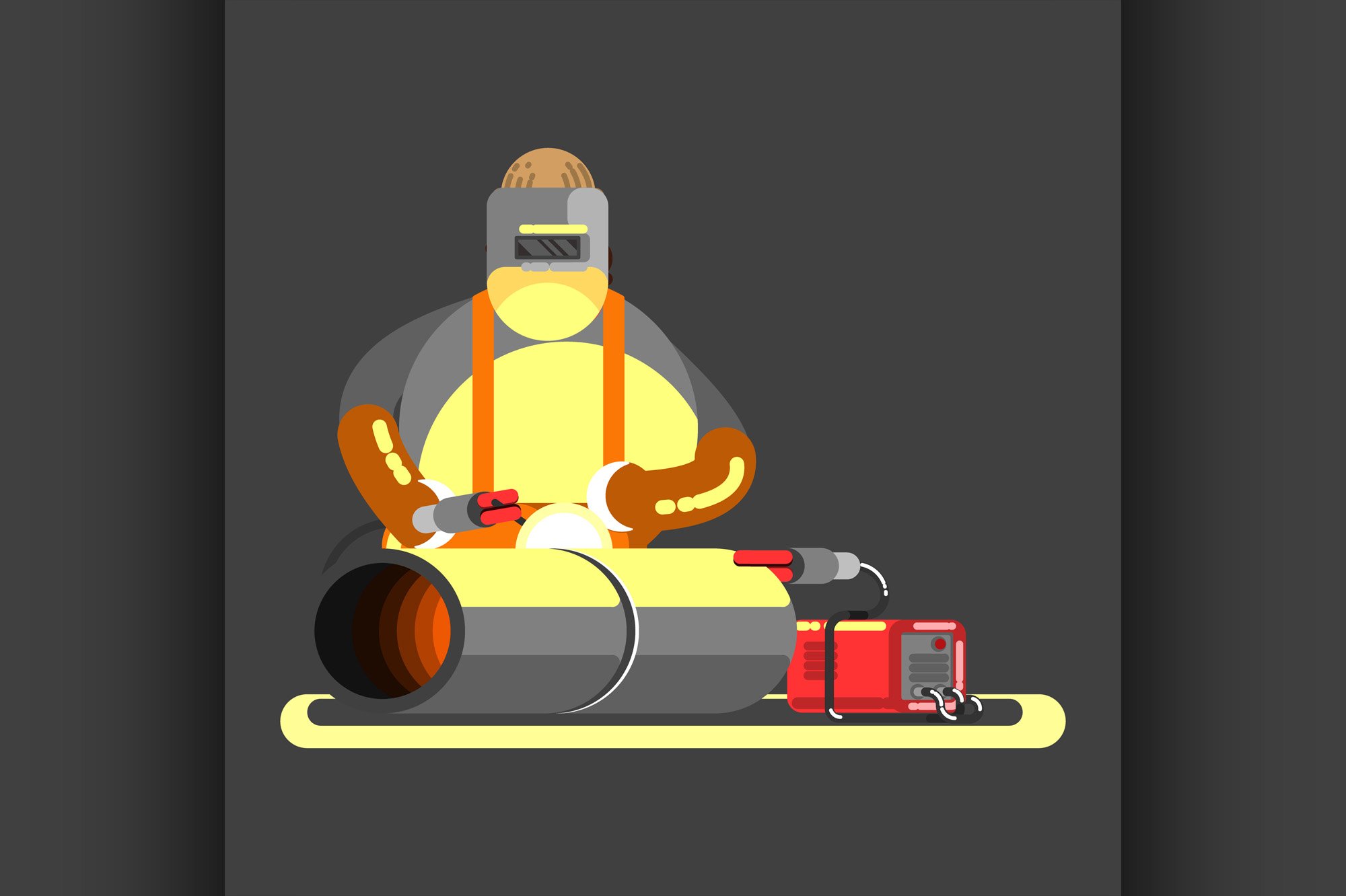 Big welder in work (744031) | Illustrations | Design Bundles