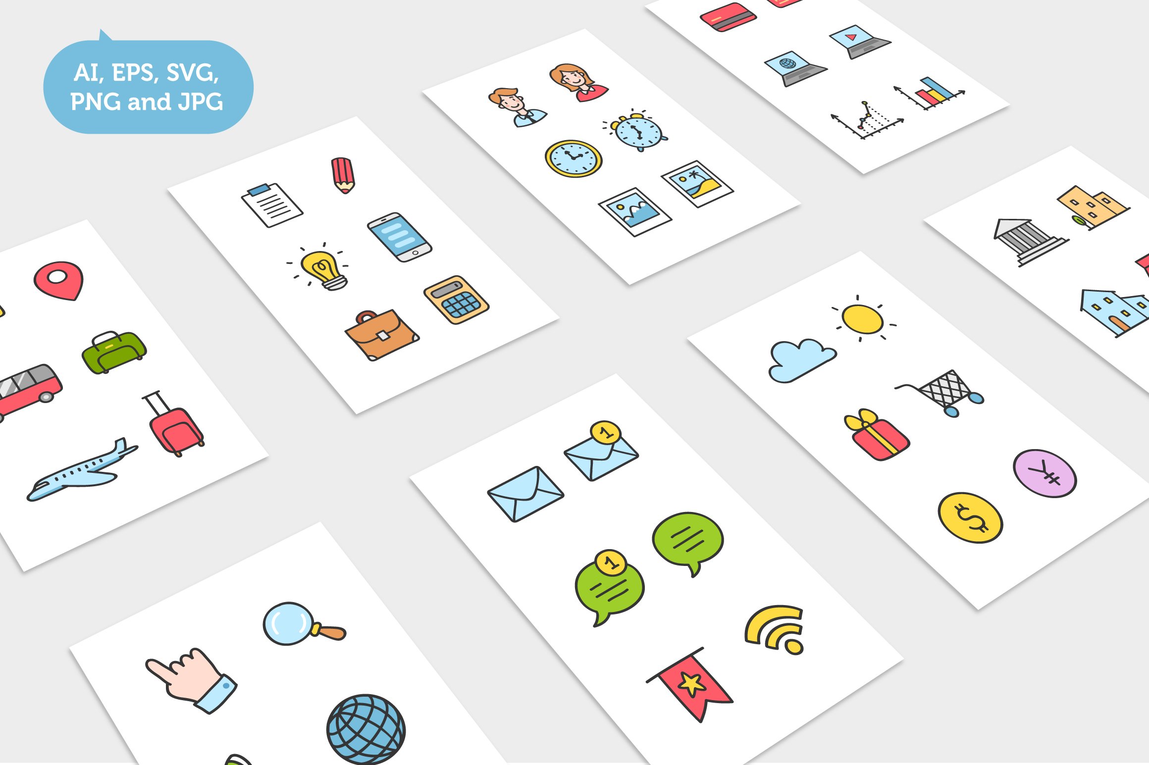 Hand Drawn Icon Set - Business and Web