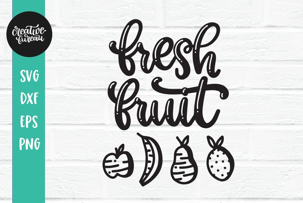 Fresh Fruit SVG, Market SVG, Tote Bag SVG