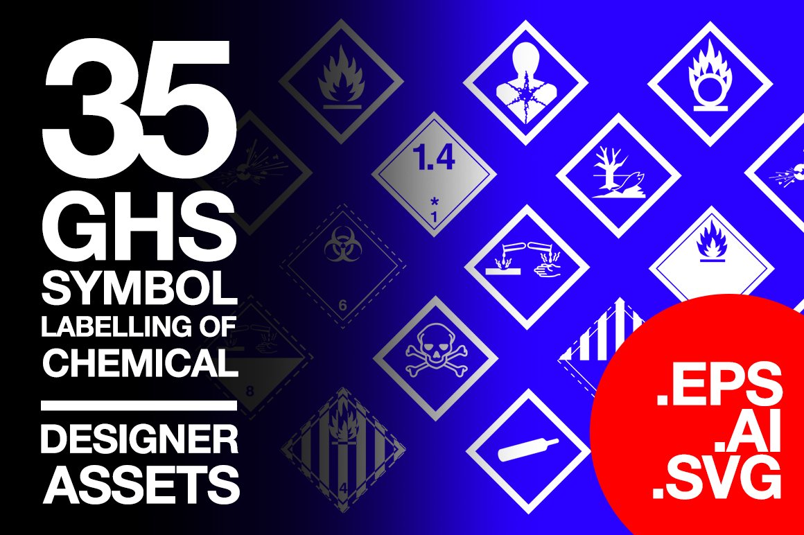 35 Symbol Chemicals Warning GHS SVG AI EPS (318509) | Icons | Design ...