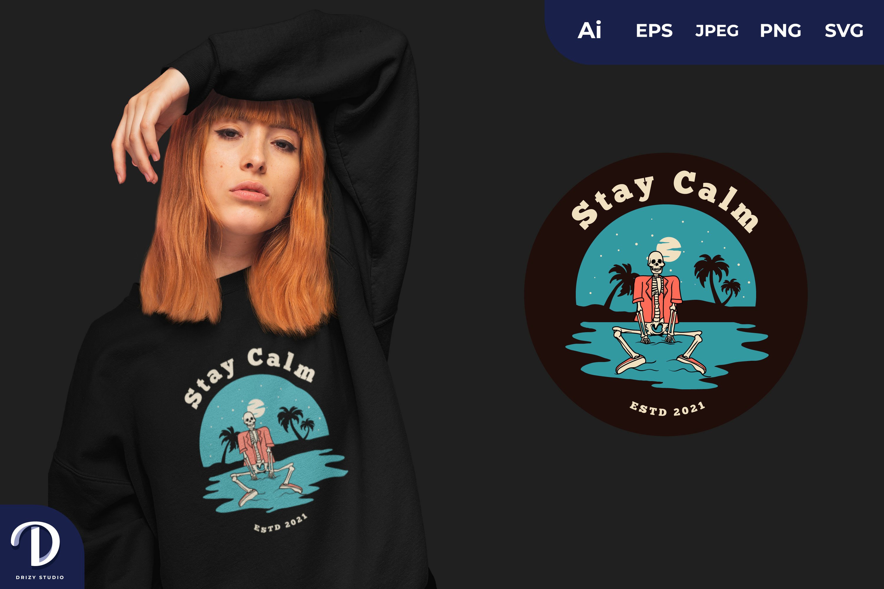 Stay Calm for T-Shirt Design (1185614) | Illustrations | Design Bundles