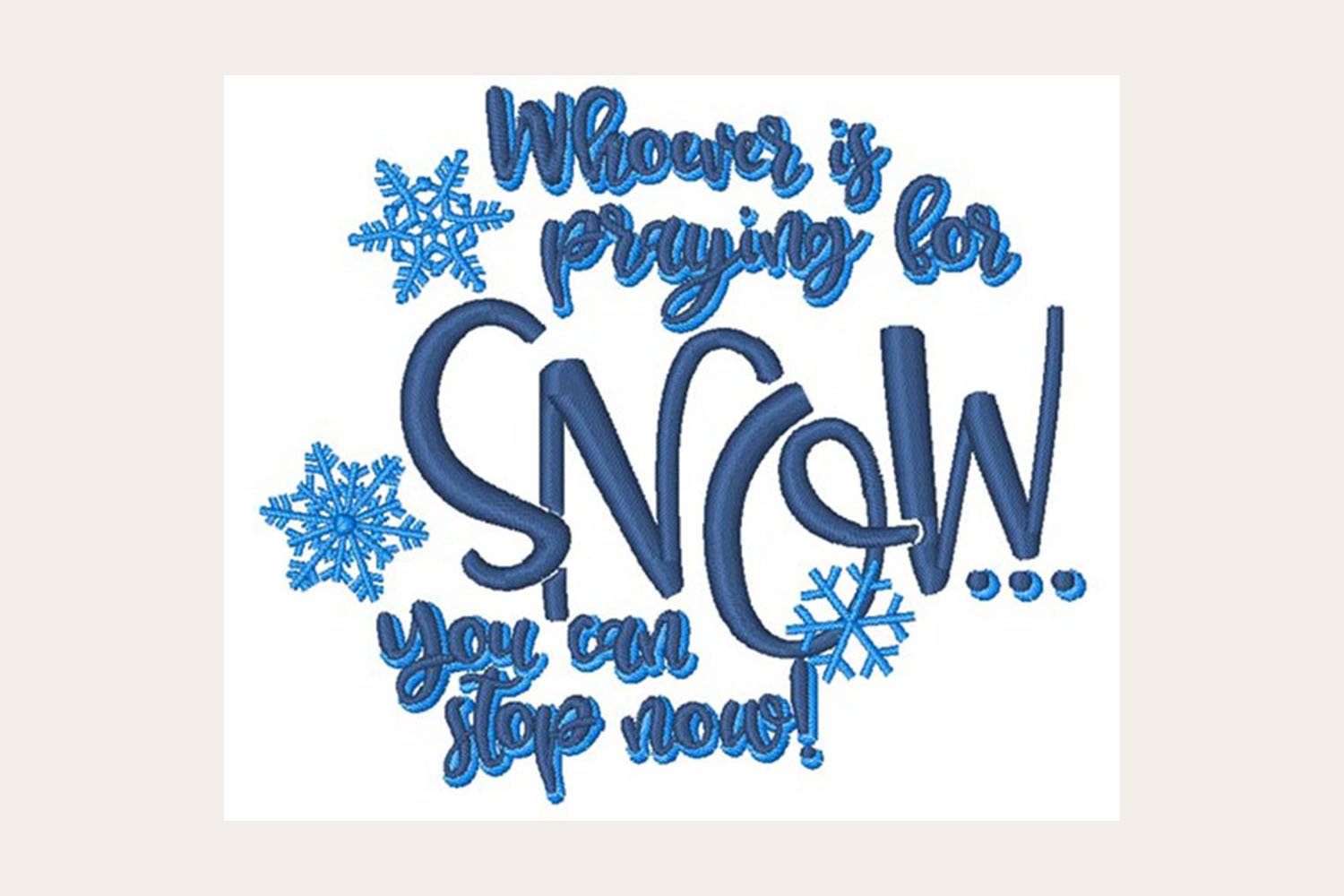 Praying For Snow -Machine Embroidery Design (476100) | Embroidery ...