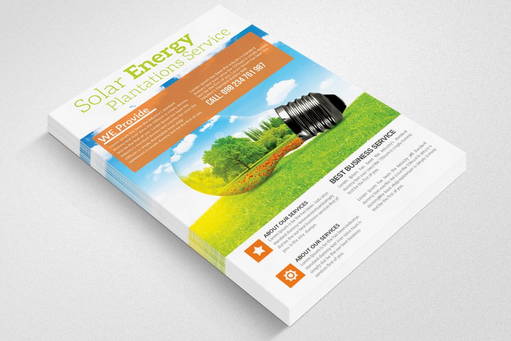 Renewable Energy - Go Green Flyer Templates (53163) | Flyers | Design ...