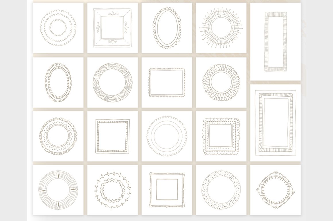 Hand drawn wreath / Wreaths and Frames (774432) | Decorations | Design ...