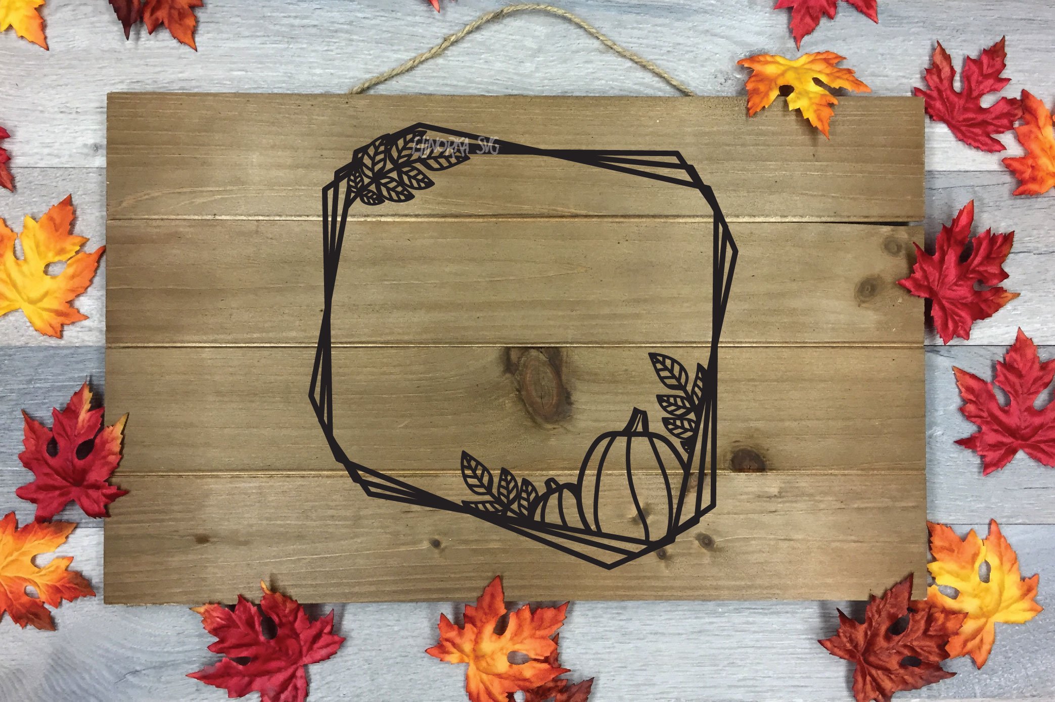 Pumpkin Geometric Frame SVG | Monogram Frame SVG | Fall SVG (845183 ...